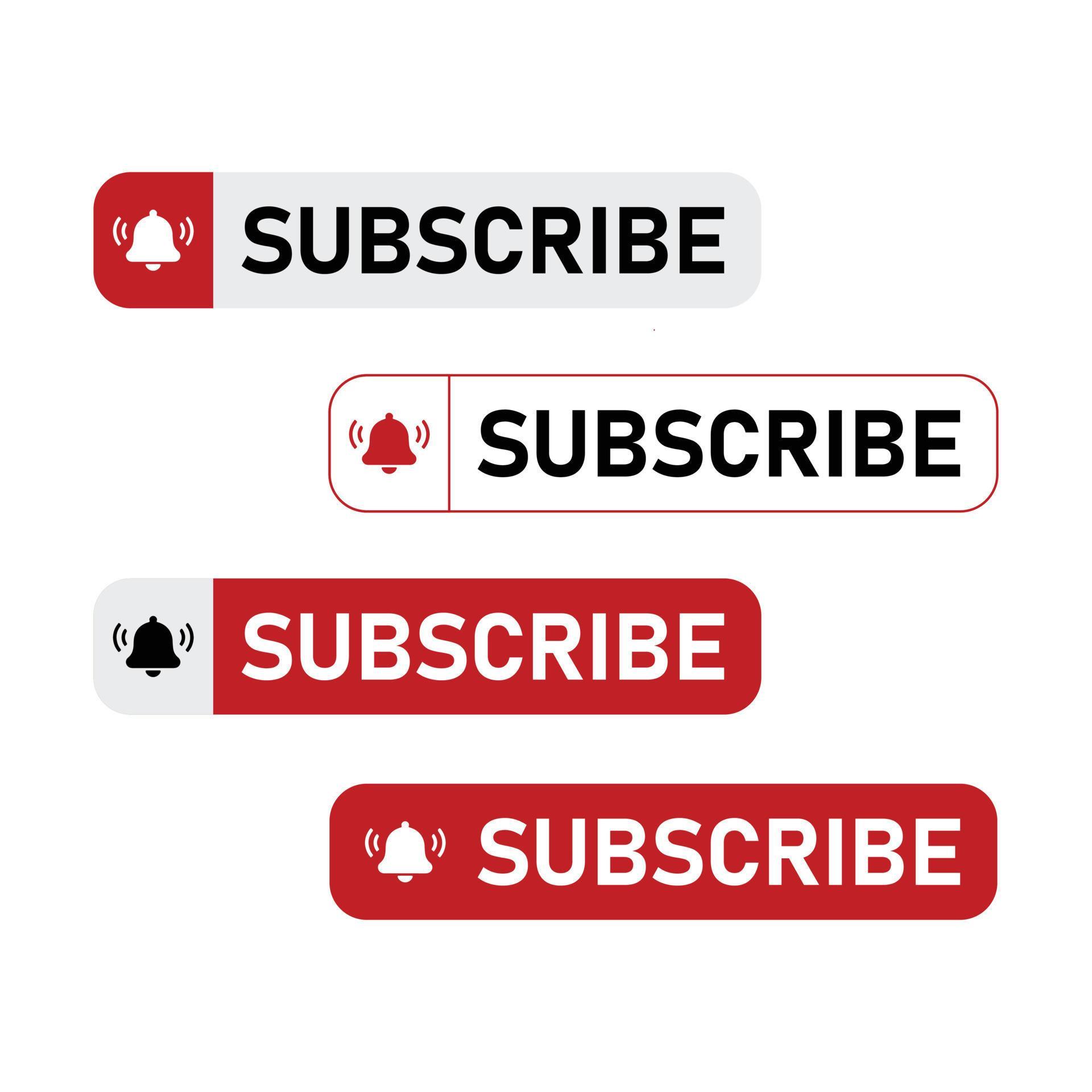 YouTube Channel Subscribe Button Template Design 11095701 Vector Art at Vecteezy