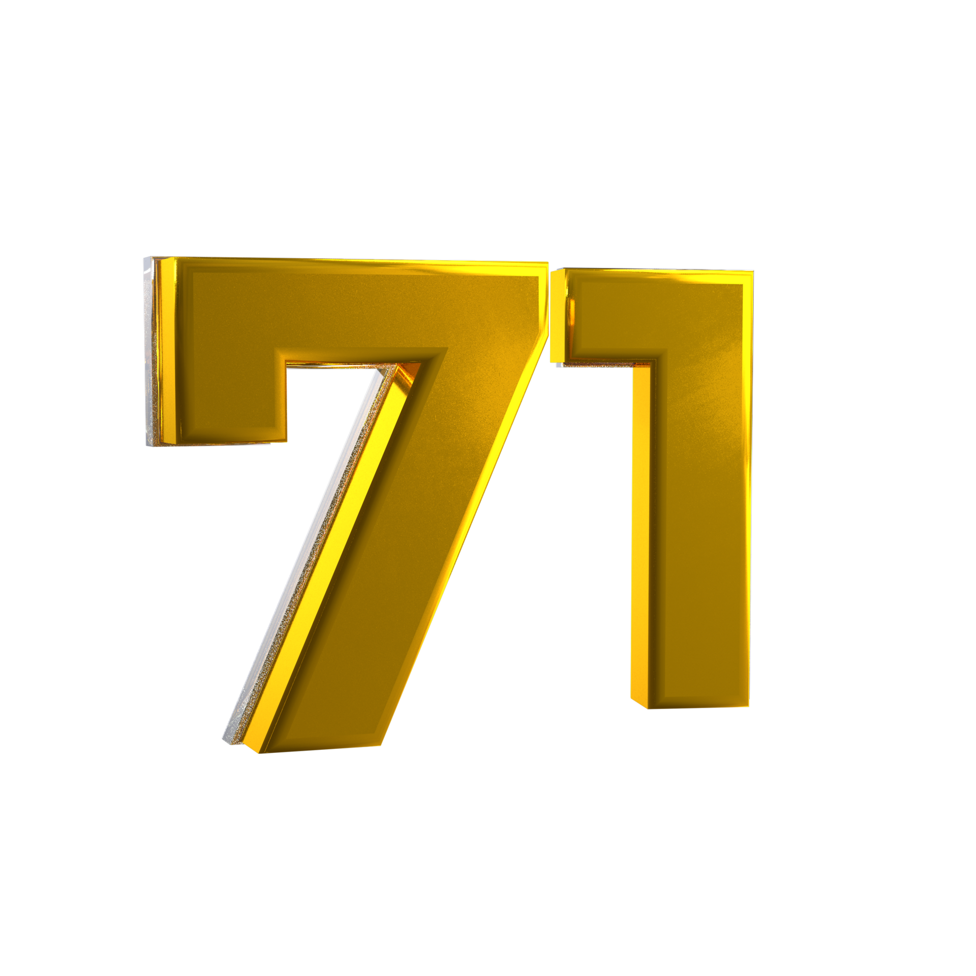 Mental Yellow 71 3D Number 11107797 PNG mental-yellow-71-3d-number-11107797-png