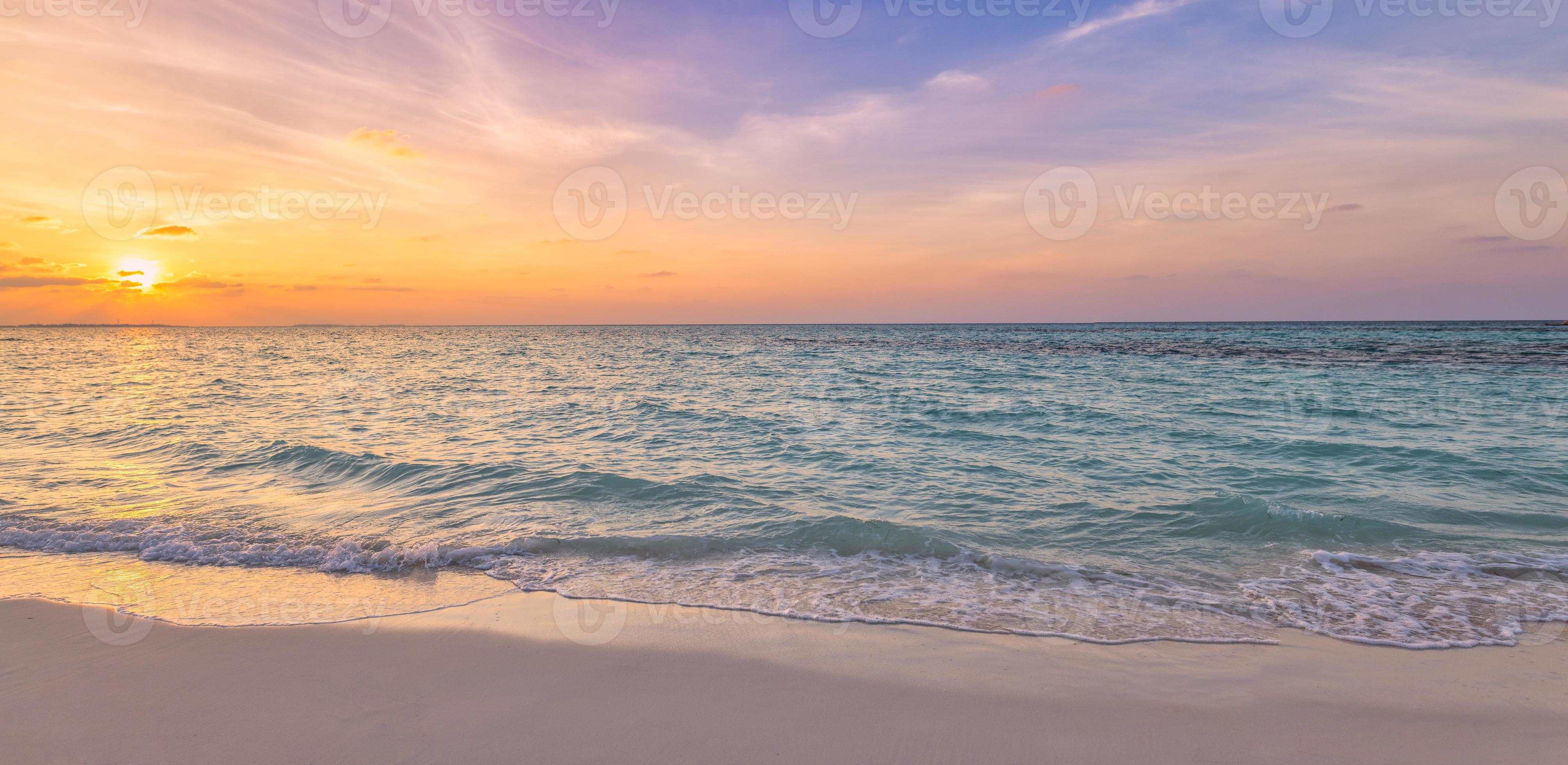 Closeup sea sand beach. Panoramic beach landscape. Inspire tropical ...