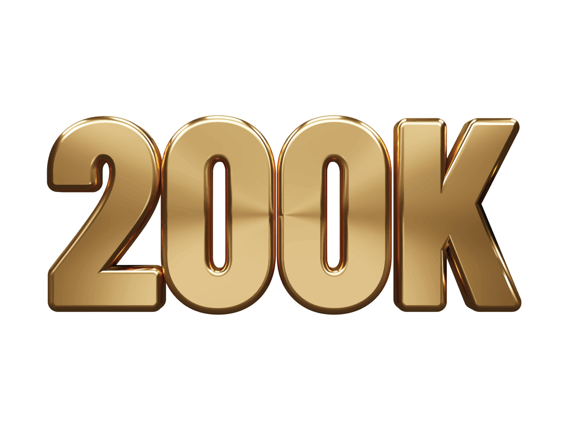 200k follower text effect 11110465 Vector Art at Vecteezy