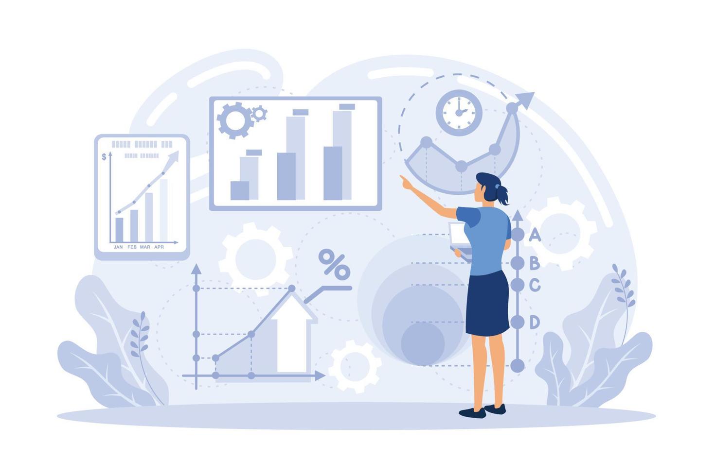 Technical Trader Analyzing Stock Chart Crypto Market Analysis