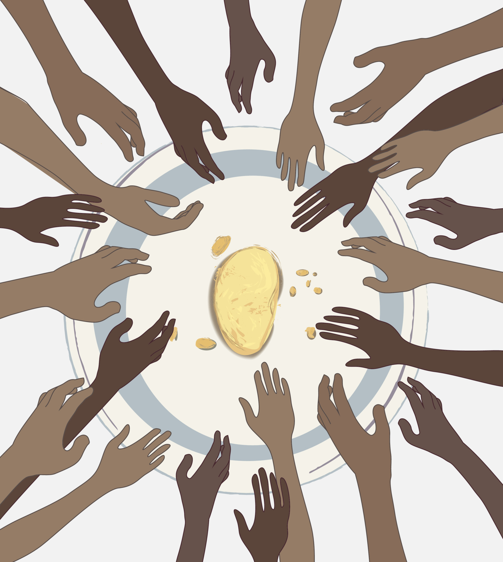 Vector Illustration Of The Concept Of Hunger The Problem Of Hunger Hunger And Malnutrition