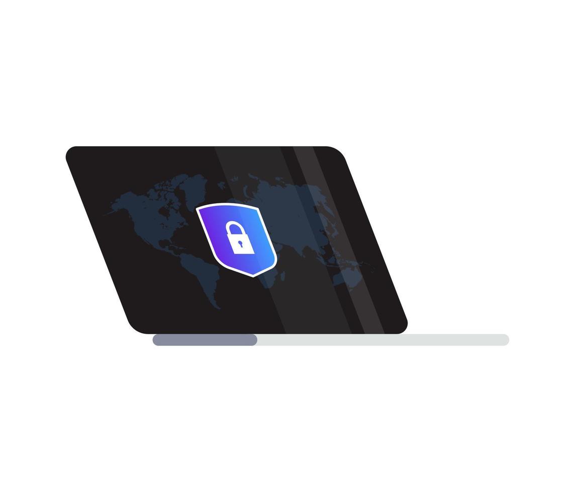 Privacy Concept Secure Vpn Online Connection Personal Data Protection World Map And Virtual