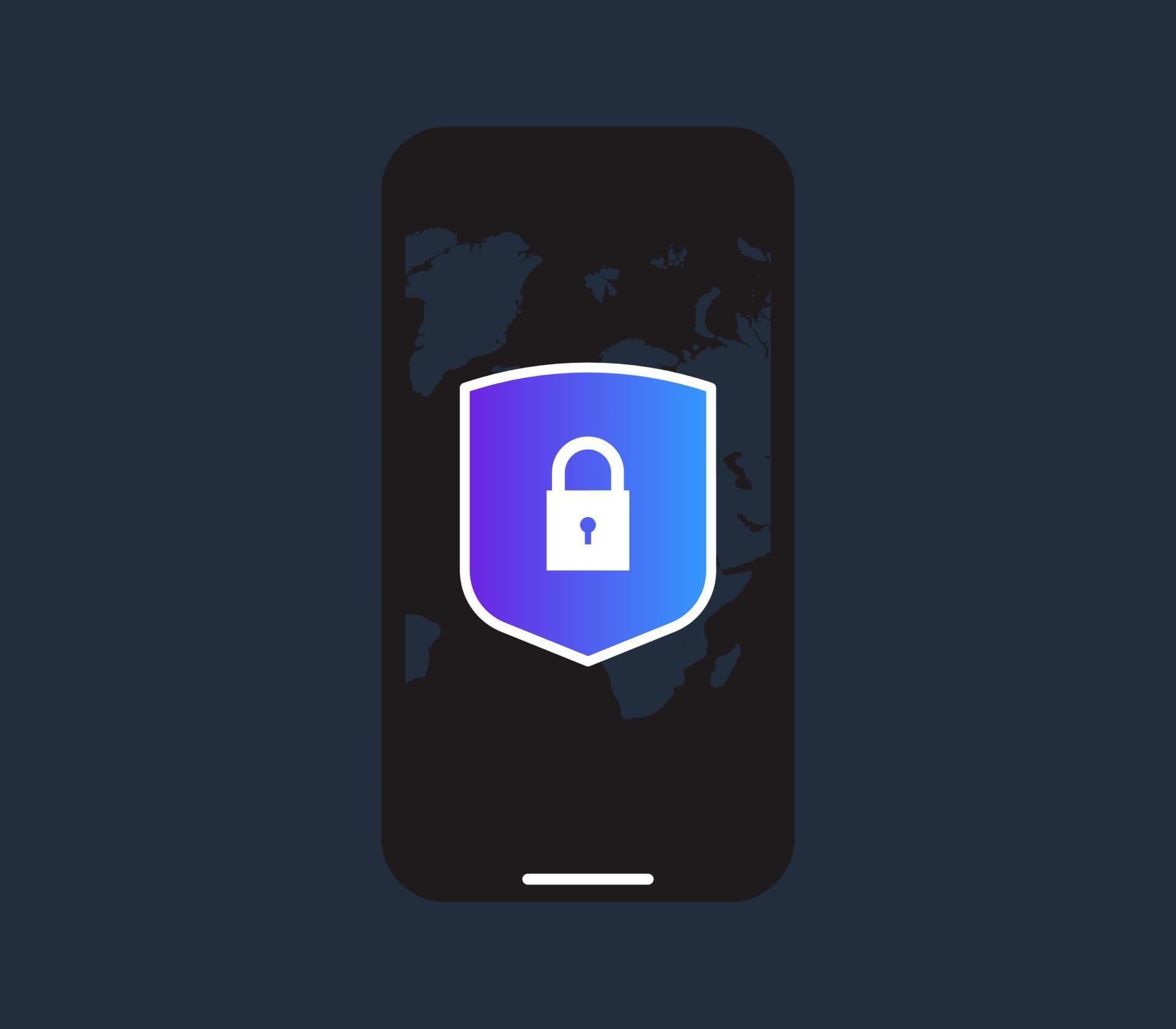 Privacy Concept Secure Vpn Online Connection Personal Data Protection World Map And Virtual