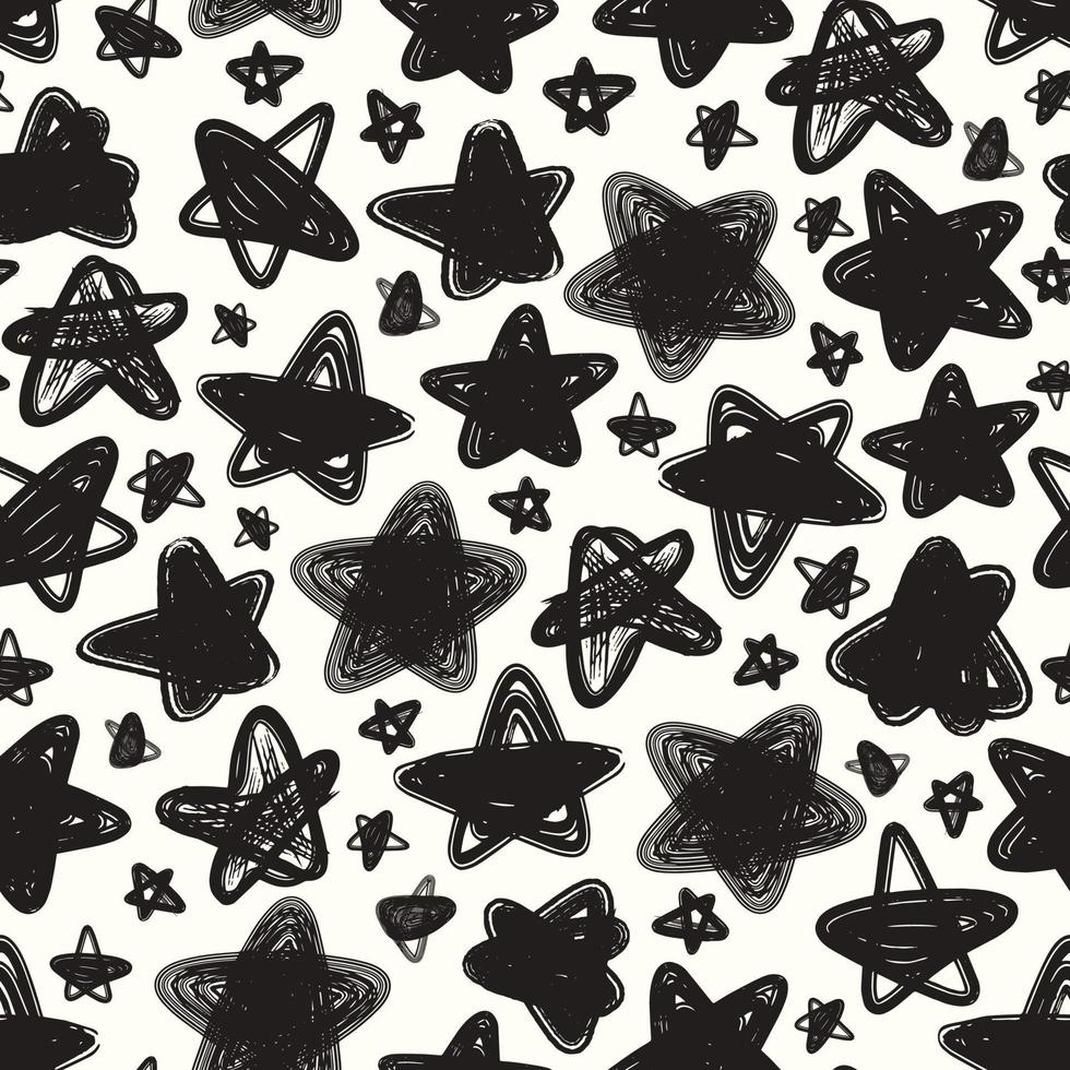 Seamless pattern of abstract hand drawn vector stars. 11114942 Vector ...