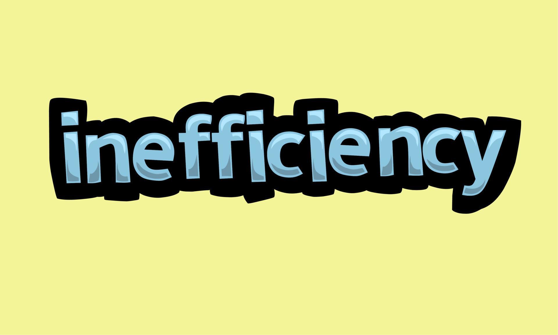 INEFFICIENCY writing vector design on a yellow background 11115985 Vector Art at Vecteezy