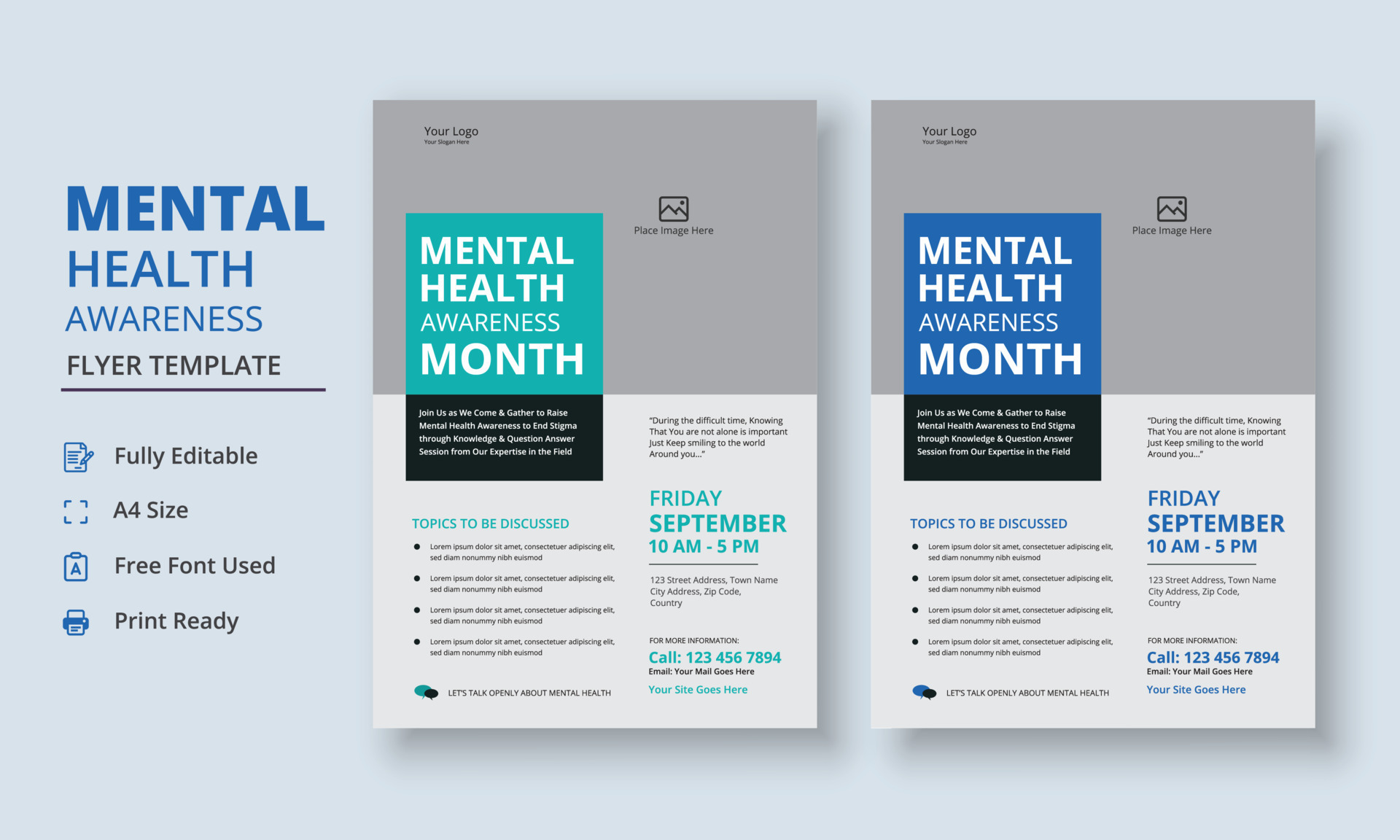Mental Health Awareness Flyer Template, Mental Health Support Flyer ... Mental Health Awareness Flyer Template, Mental Health Support Flyer ...