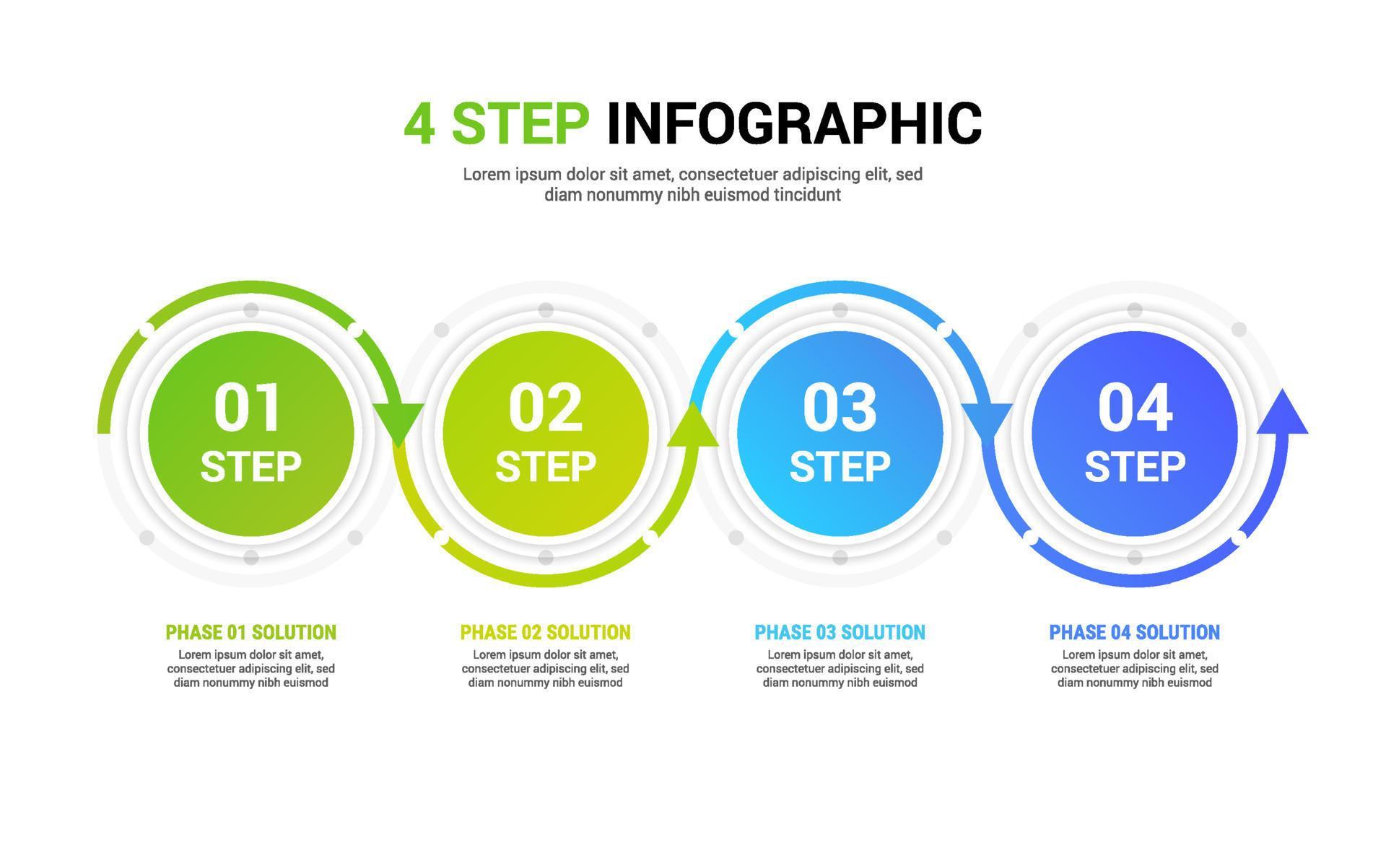 4 Step Infographic 11116940 Vector Art at Vecteezy