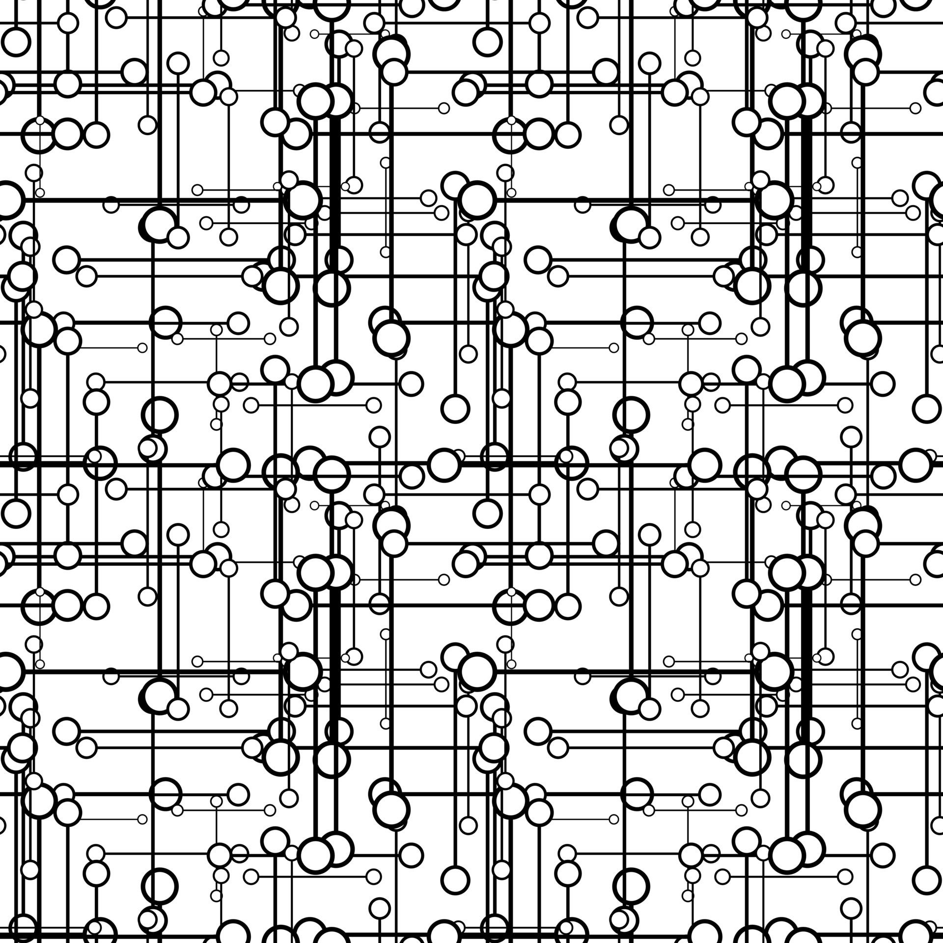 Technology pattern seamless black and white design. Vector abstract ...