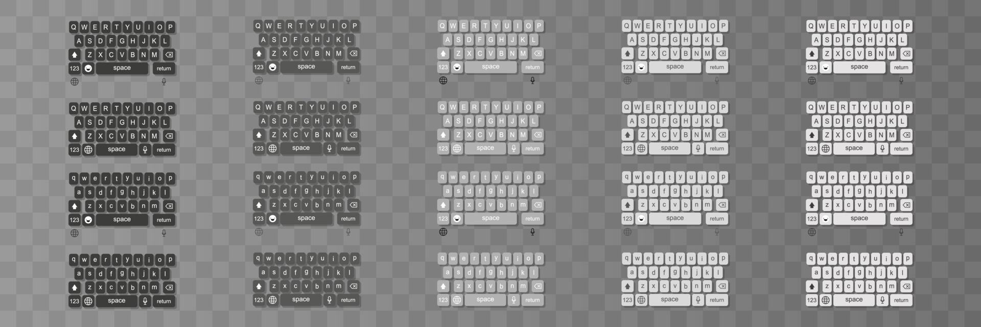 Big collection of keyboards. Vector illustration 11117229 Vector Art at ...