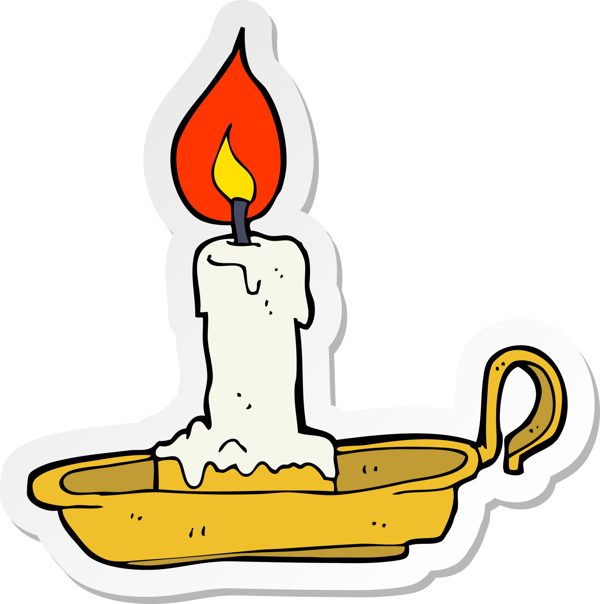 pegatina de un viejo candelabro de dibujos animados 11122957 Vector en ...