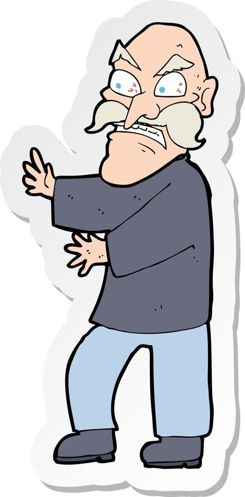 pegatina de un anciano enojado de dibujos animados 11122998 Vector en ... pegatina de un anciano enojado de dibujos animados 11122998 Vector en ...