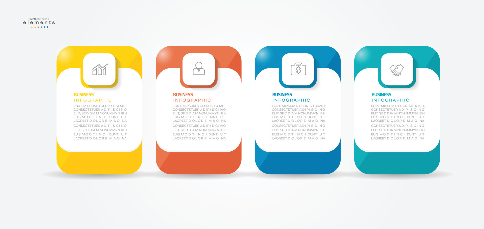 vector illustration Infographic design template with icons and 4 ... vector illustration Infographic design template with icons and 4 ...
