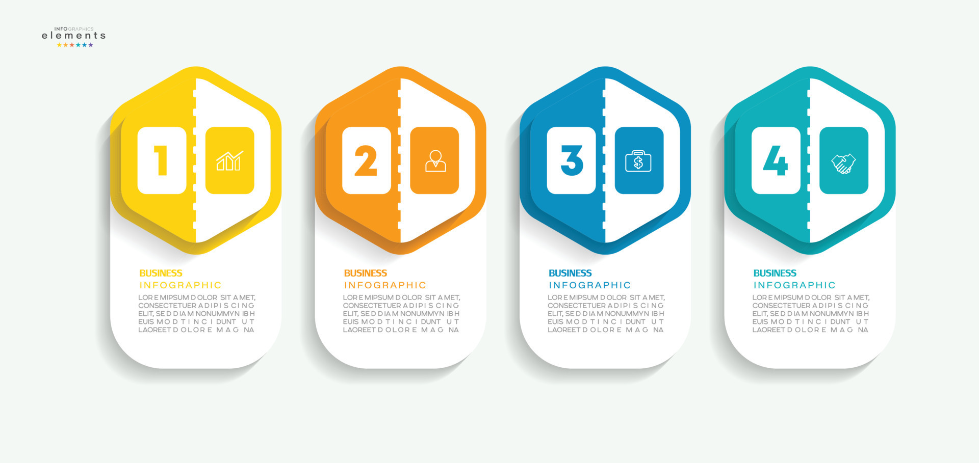 vector illustration Infographic design template with icons and 4 ... vector illustration Infographic design template with icons and 4 ...