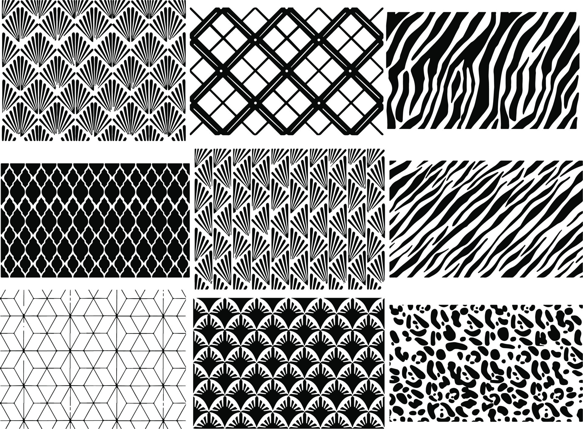 set seamless abstract geometric Vector ornament textile 11126772 Vector ...