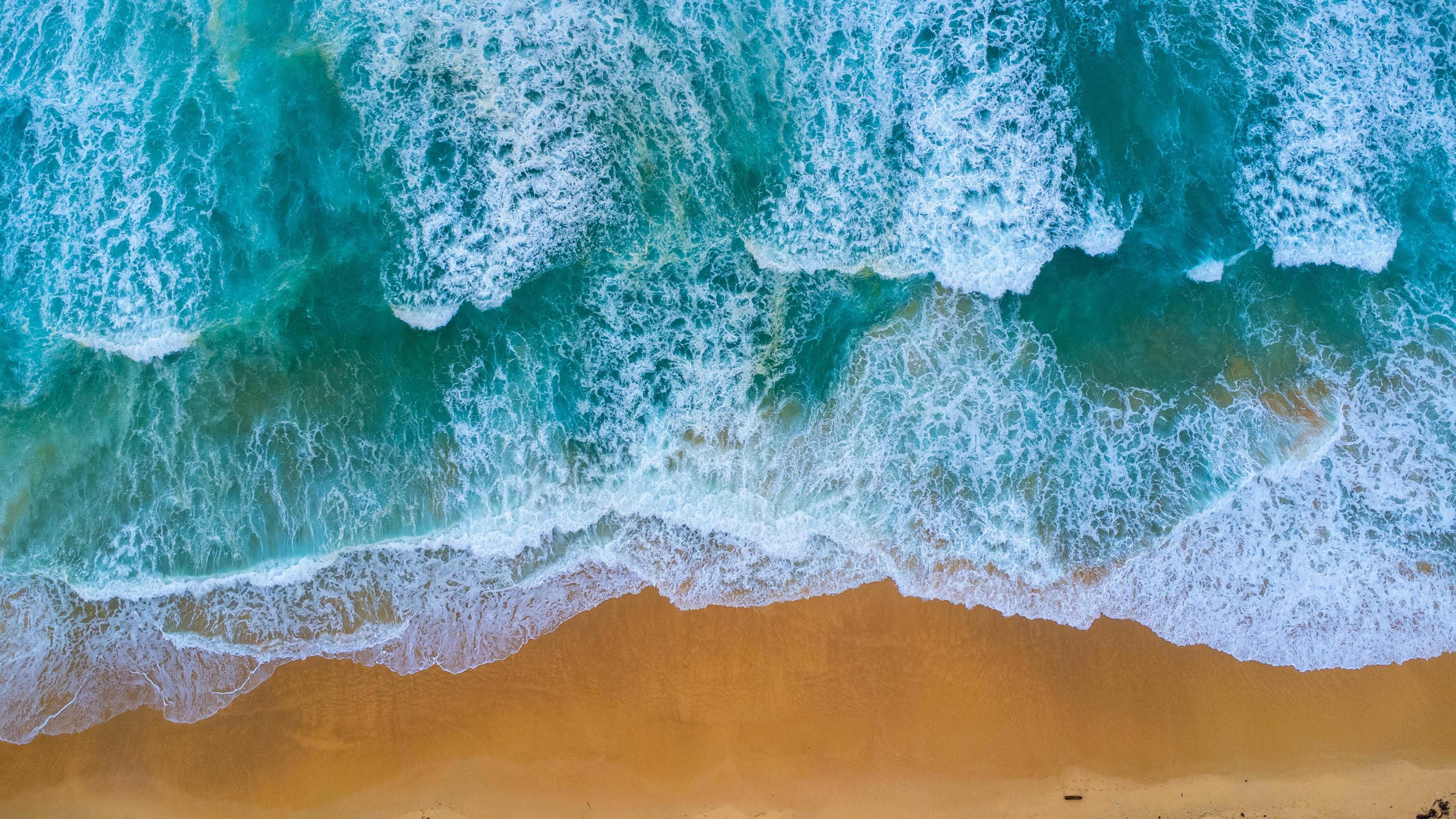 Tropical Beach Waves Wallpaper