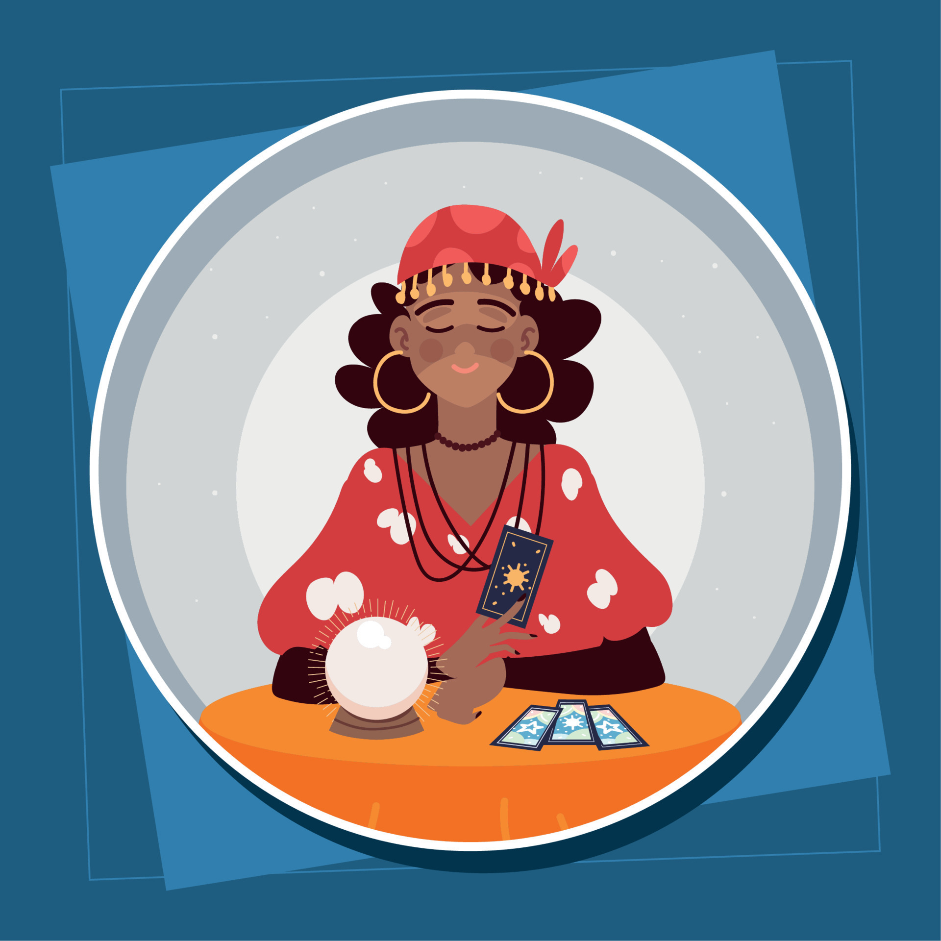 Oracle Woman Prediction 11130833 Vector Art At Vecteezy