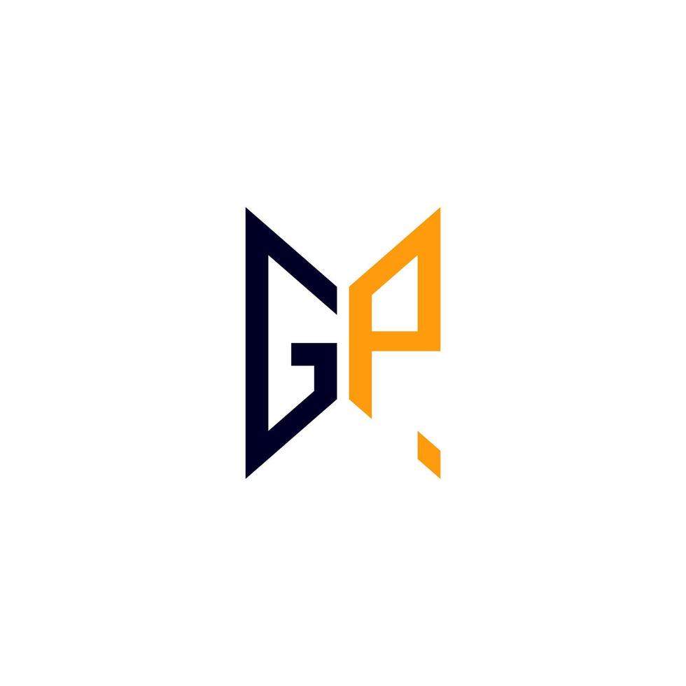 Diseño creativo del logotipo de la letra gp con gráfico vectorial, logotipo simple y moderno de ...