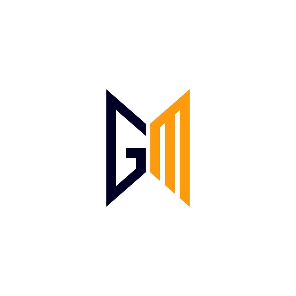 Diseño creativo del logotipo de la letra gm con gráfico vectorial, logotipo simple y moderno de ...