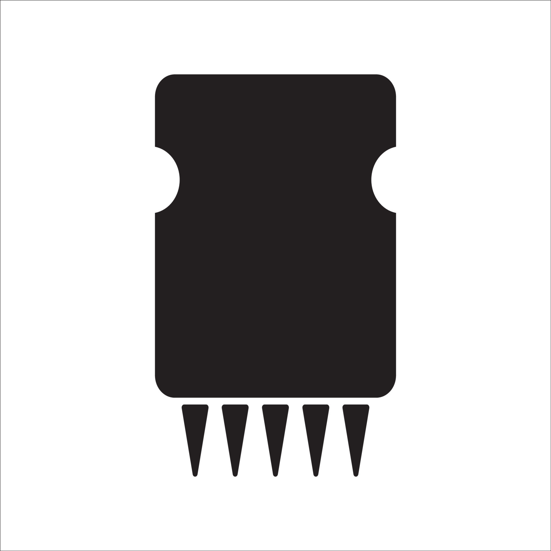 Electronic Components And Microchip Icon Vector Drawing 11132052 Vector