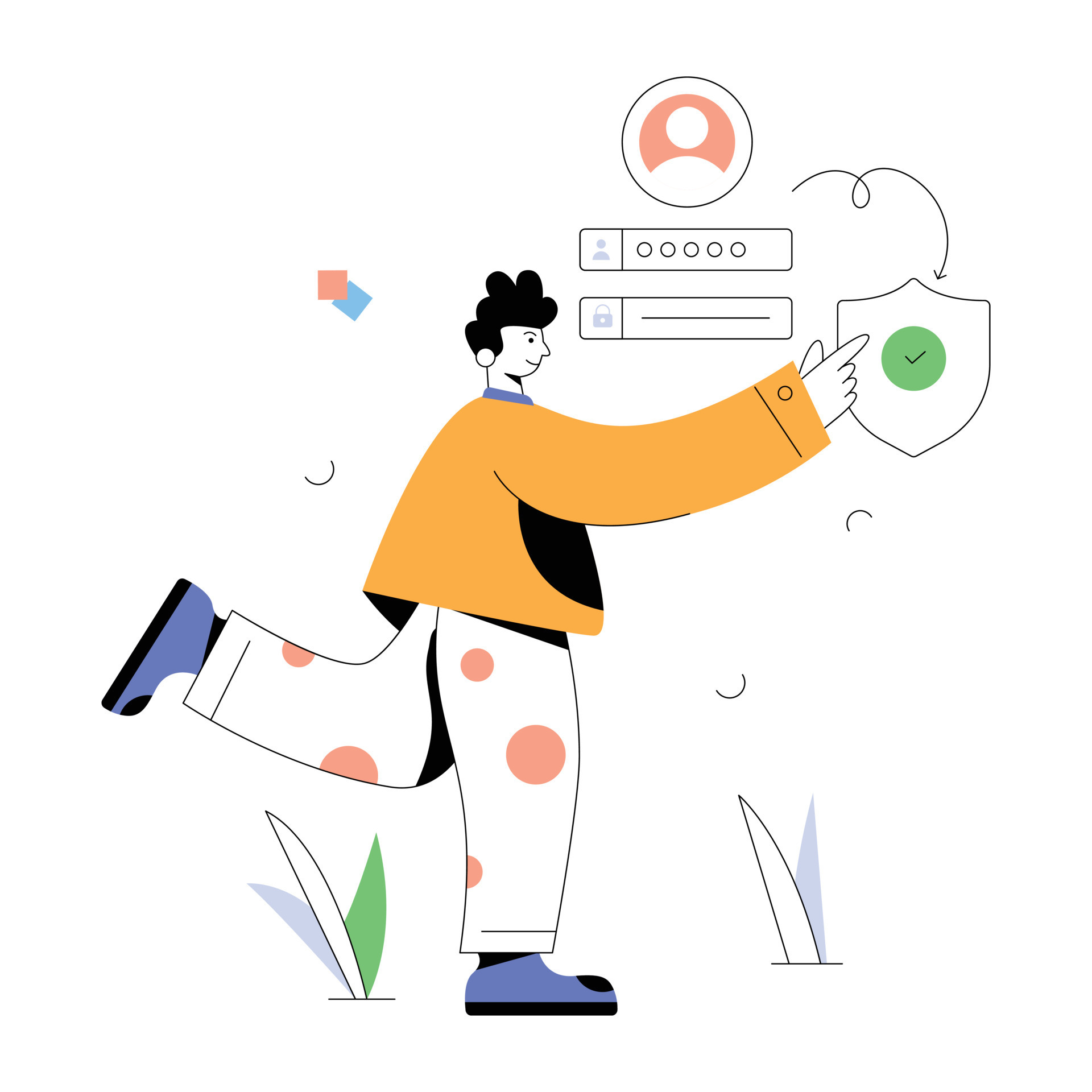 A Flat Illustration Design Of Cybersecurity 11132151 Vector Art At Vecteezy