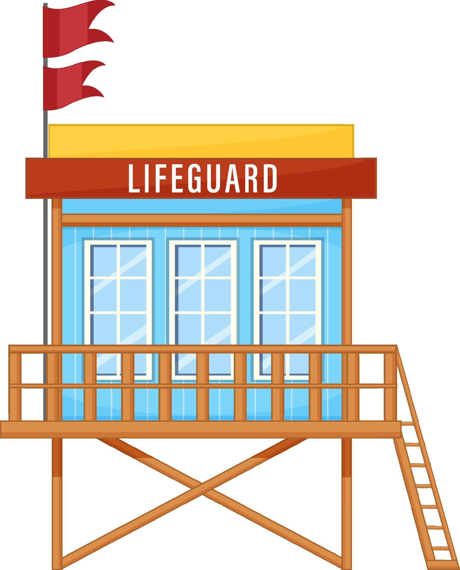 Beach lifeguard tower isolated 11132523 Vector Art at Vecteezy