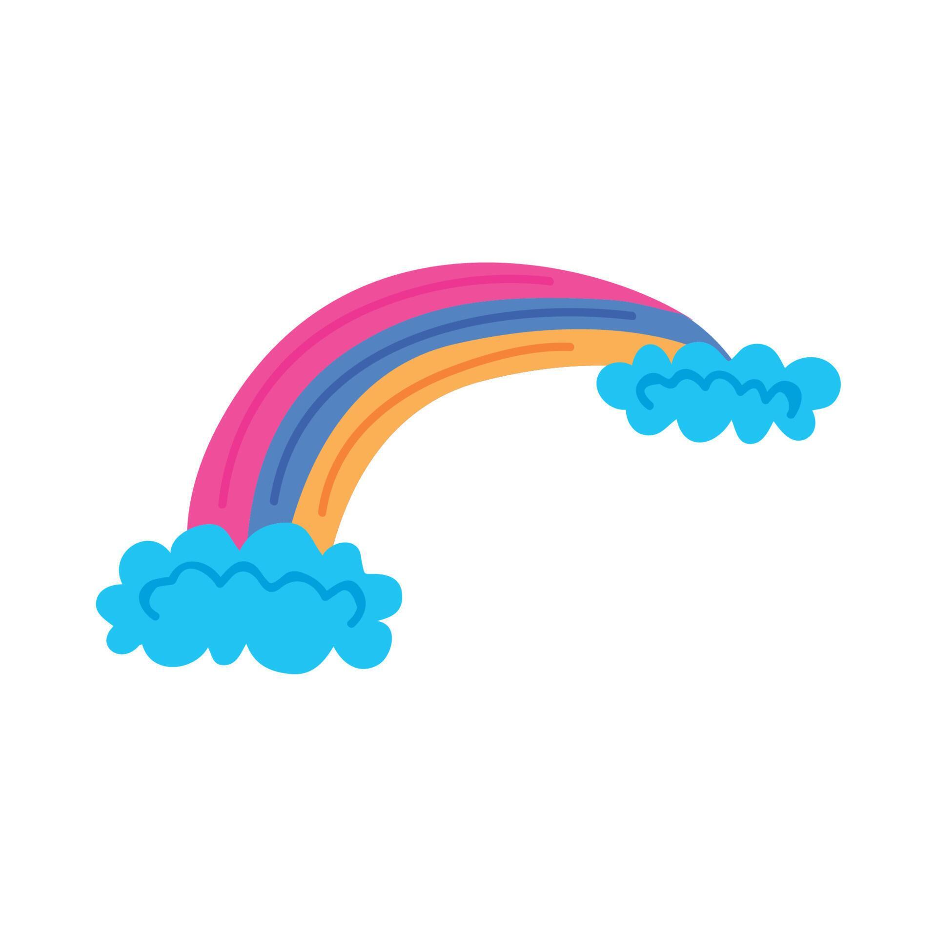 rainbow and clouds 11132730 Vector Art at Vecteezy