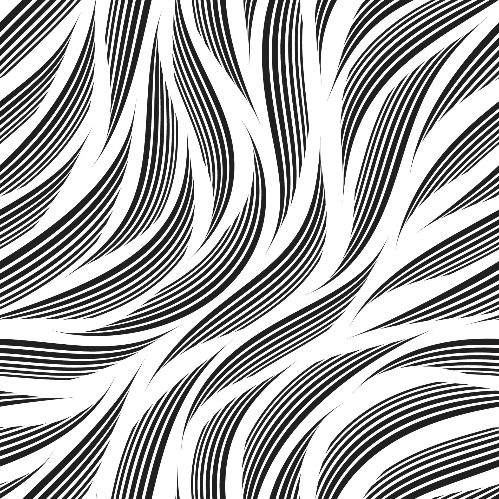 Seamless vector black and white pattern of smooth thin lines.Seamless ...