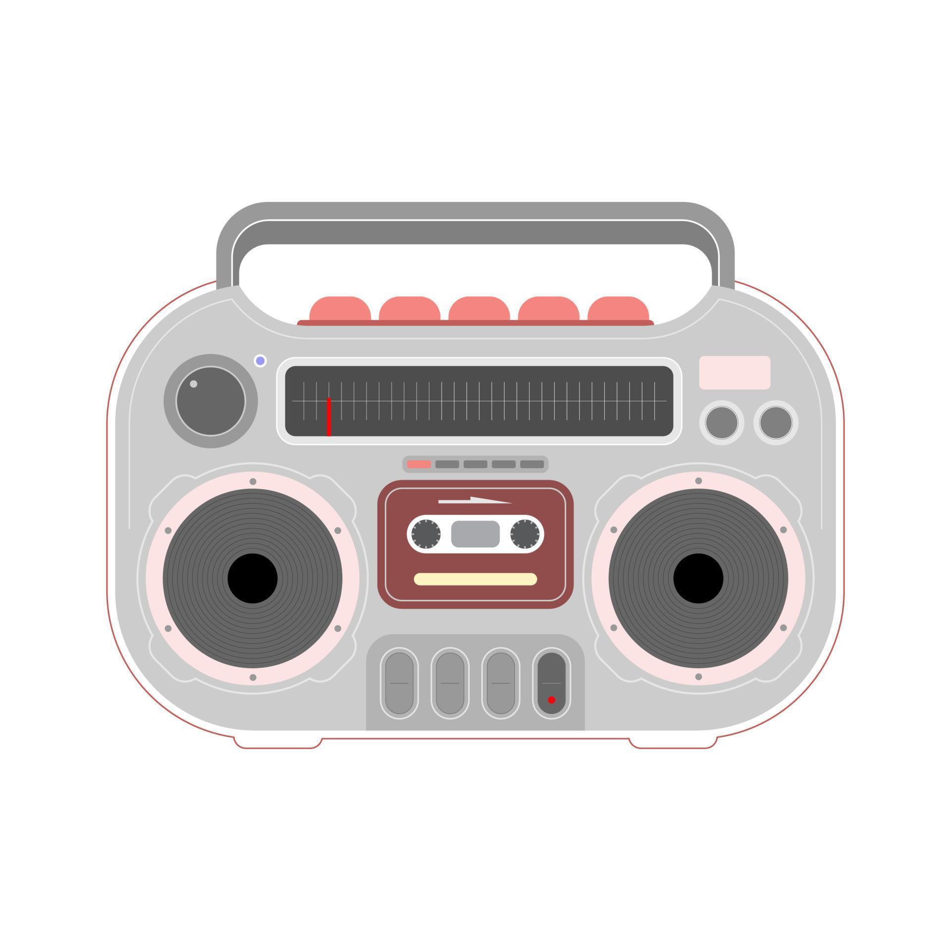 Retro Cassette Recorder 11134557 Vector Art at Vecteezy