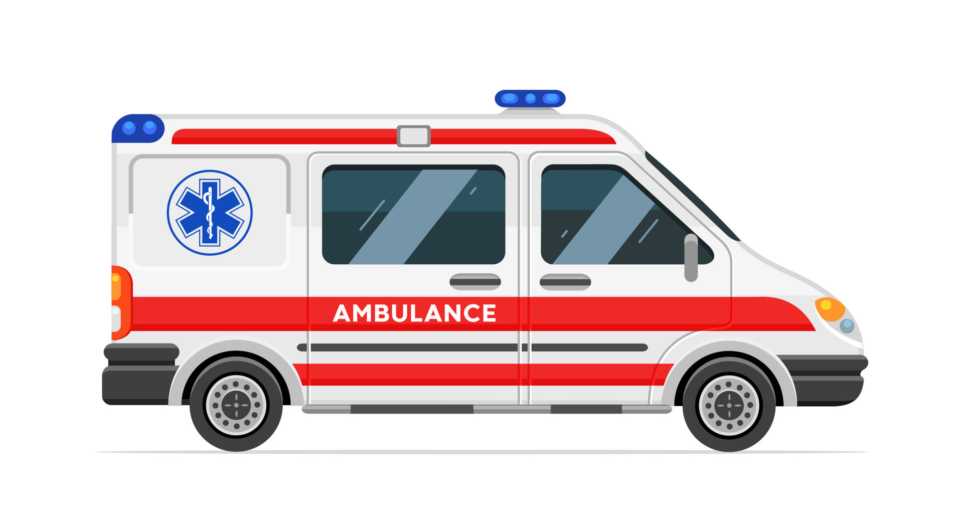 Ambulance On A White Background Medical Vehicle Vector Illustration 11135518 Vector Art At