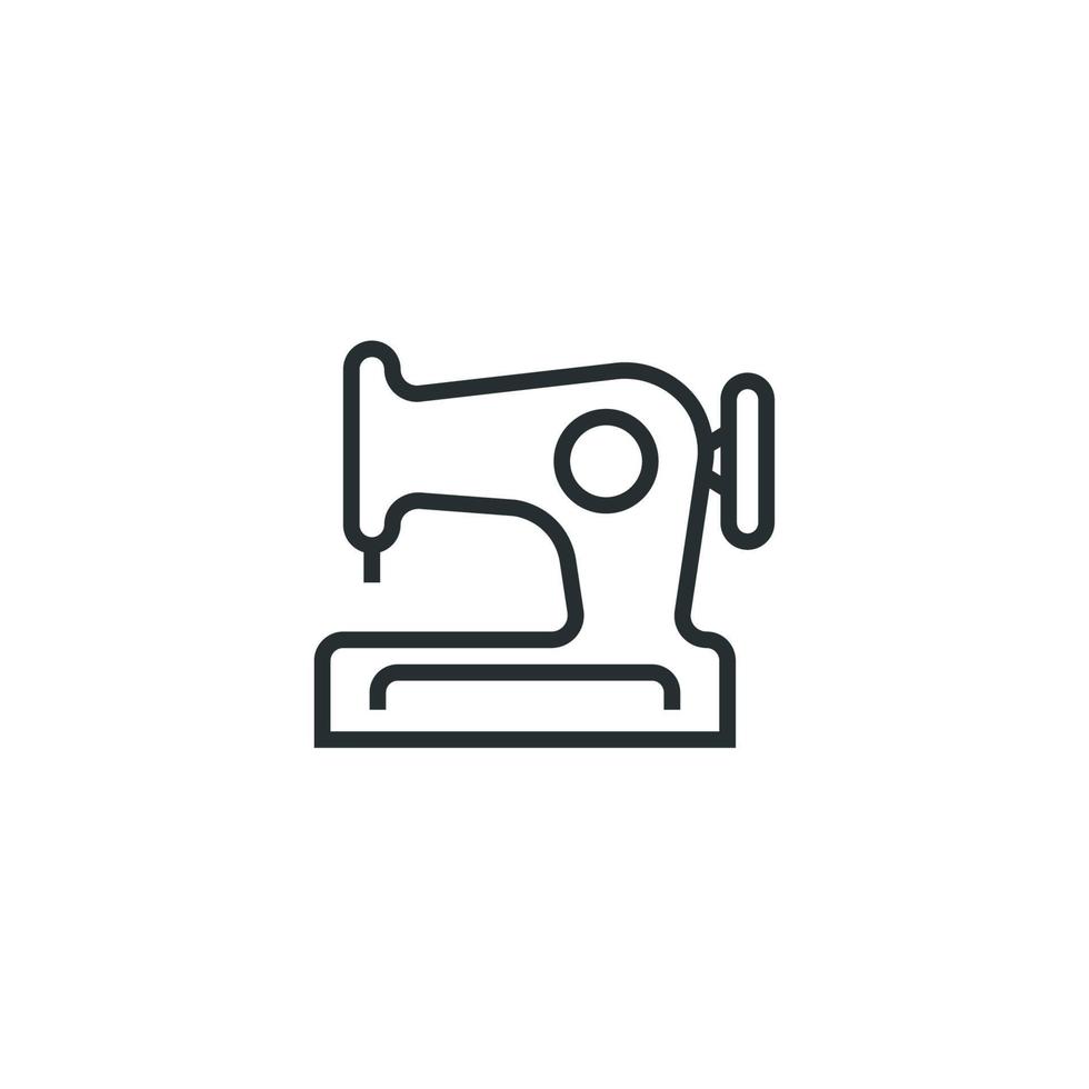 Vector Sign Of Sewing Machine Symbol Is Isolated On A White Background