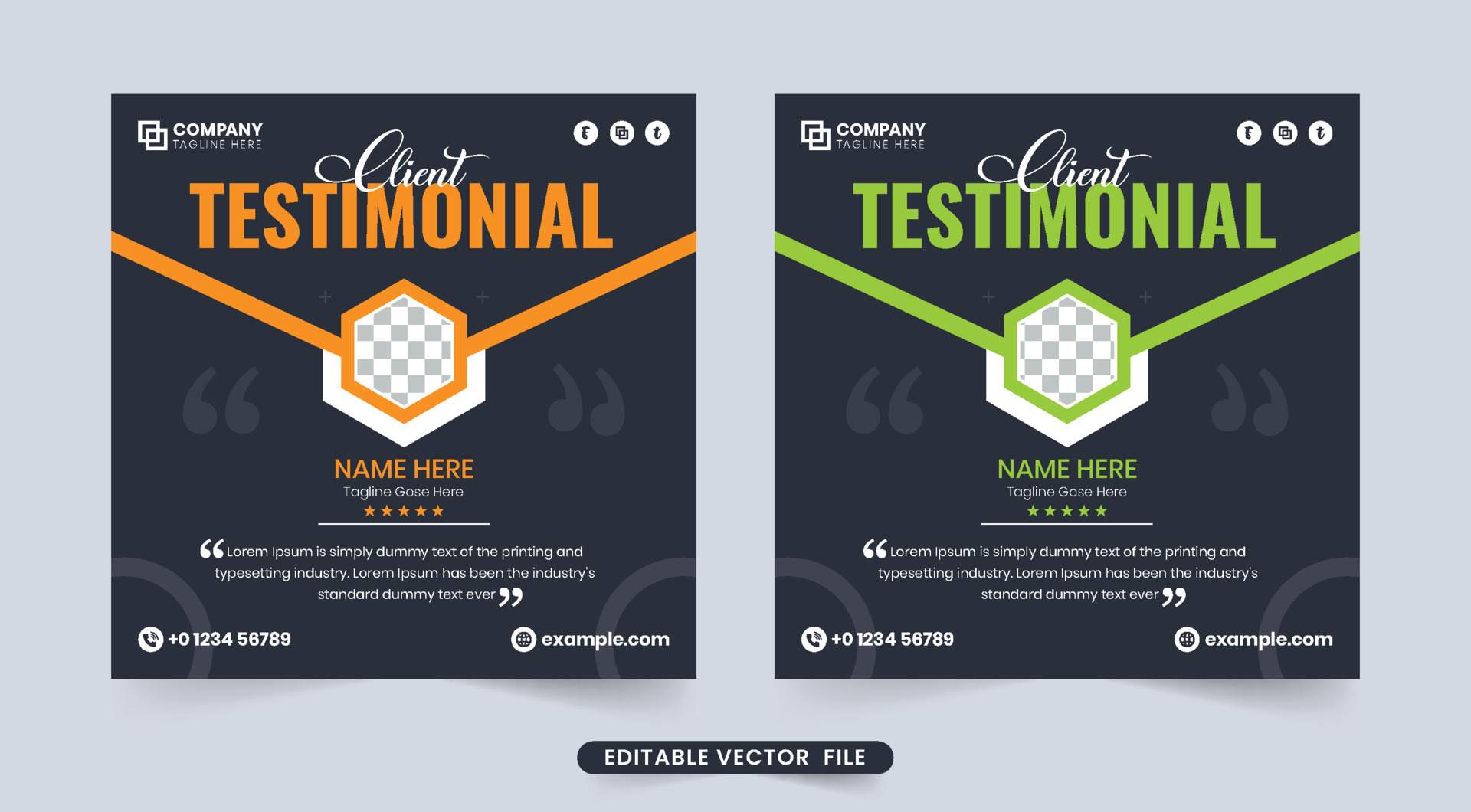 Minimal Client Review And Customer Feedback Layout Template For Businesses And Websites