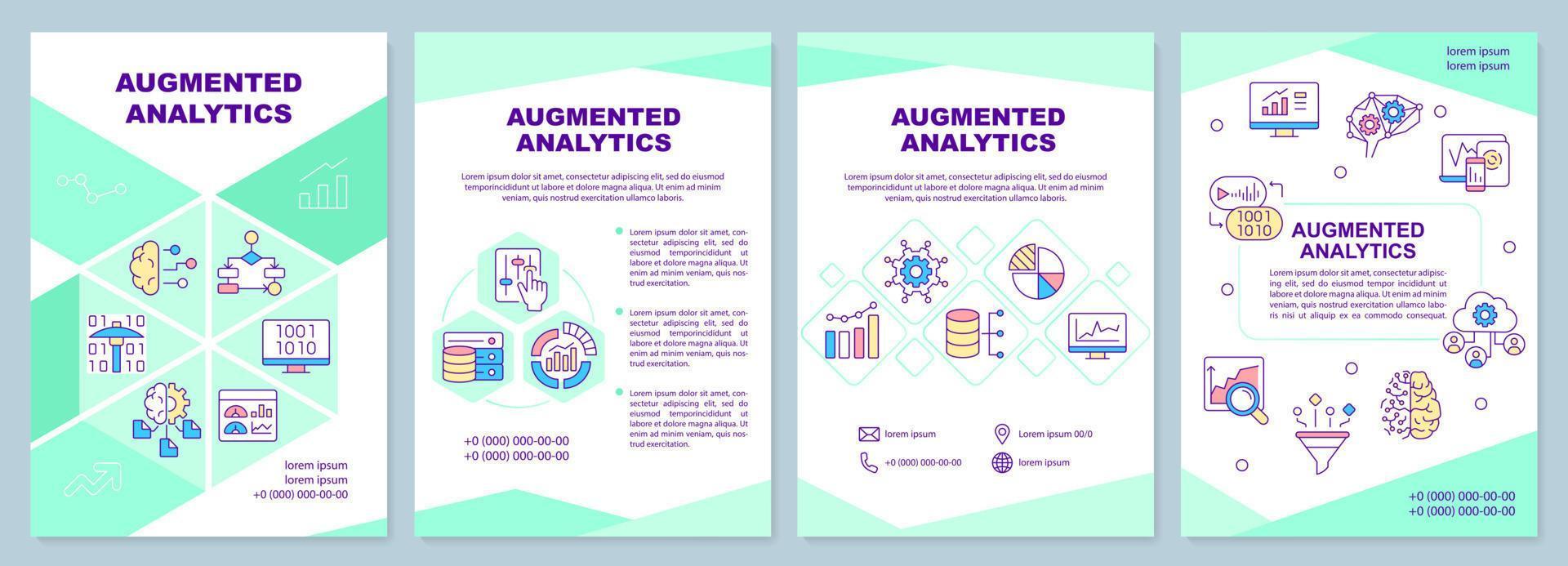 Augmented Analytics Mint Brochure Template Automated Analysis Process Leaflet Design With