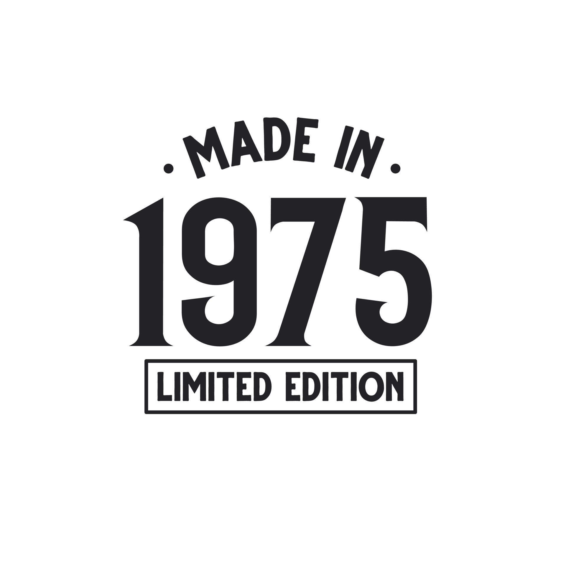 Made in 1975 Limited Edition 11140901 Vector Art at Vecteezy Made in 1975 Limited Edition 11140901 Vector Art at Vecteezy