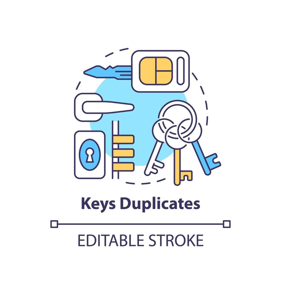 Keys Duplicates Concept Icon Things To Pack For Evacuation Emergency Go Bag Abstract Idea Thin