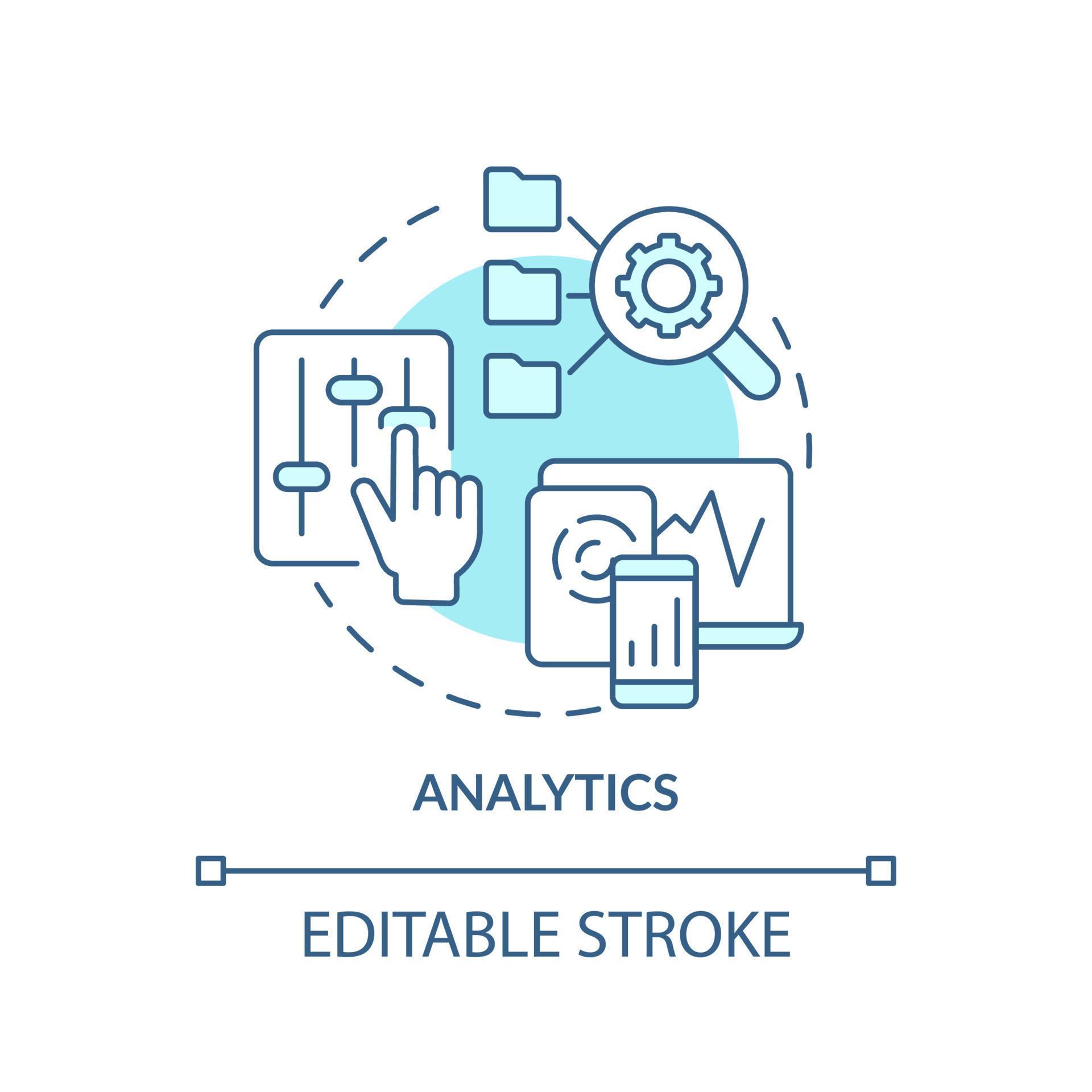 Analytics Turquoise Concept Icon Business Intelligence Function