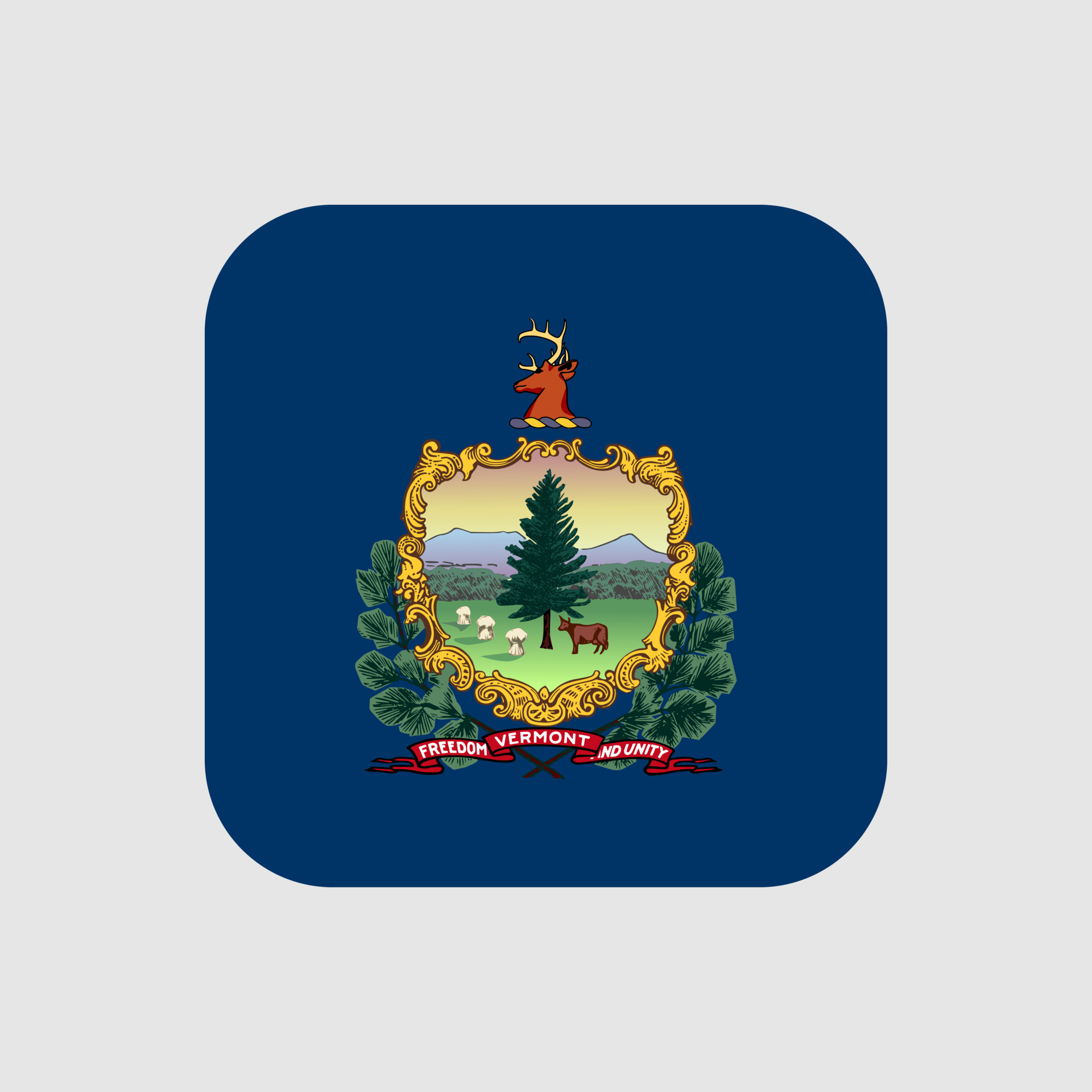 Vermont state flag. Vector illustration. 11141770 Vector Art at Vecteezy