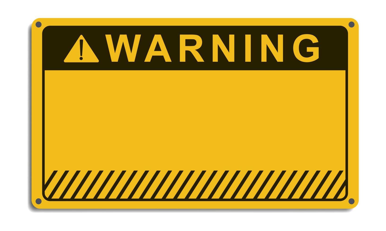 Blank warning sign. Warning empty sign caution yellow. Vector ... Blank warning sign. Warning empty sign caution yellow. Vector ...