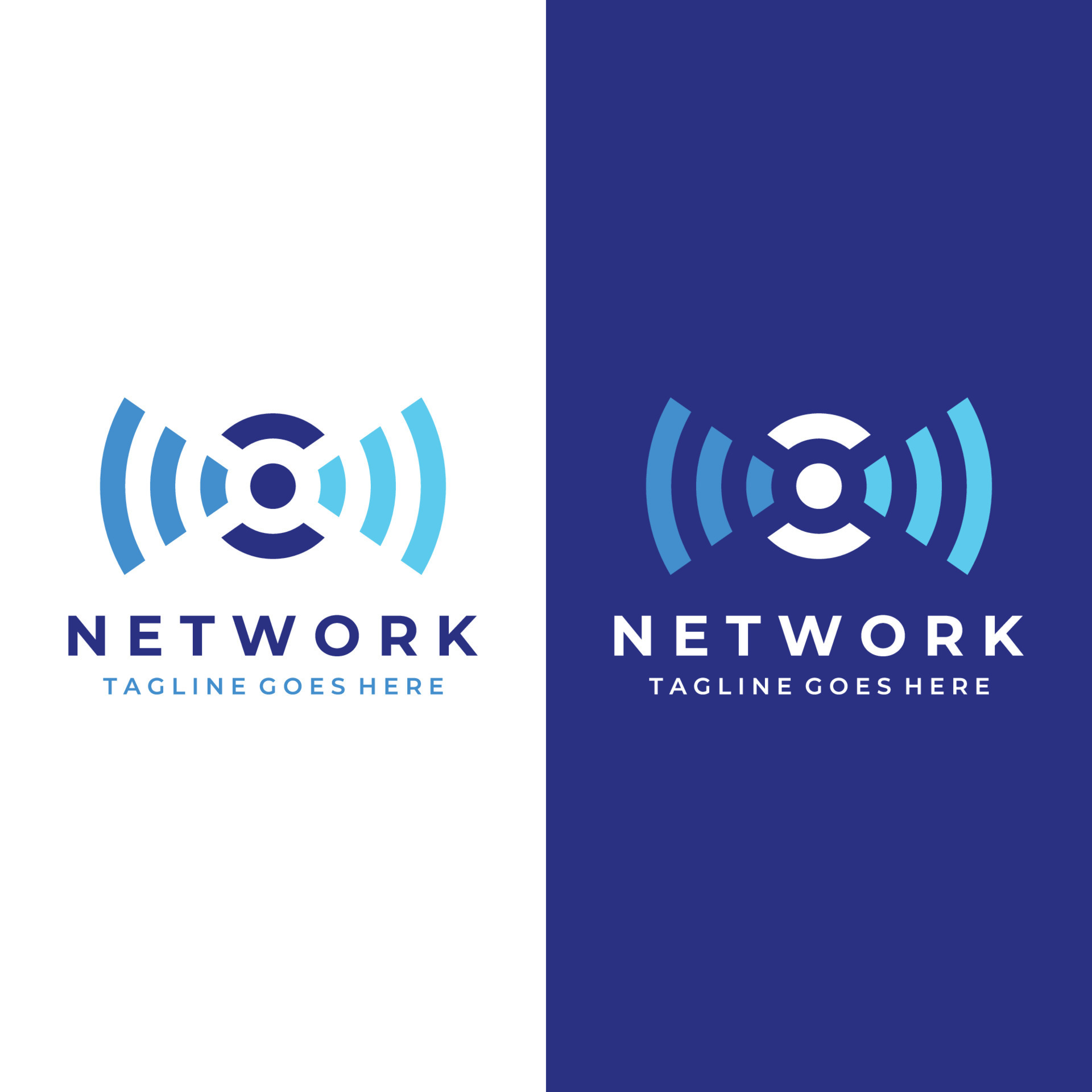 Signal or internet or wireless network wave template Logo design.Logos ...