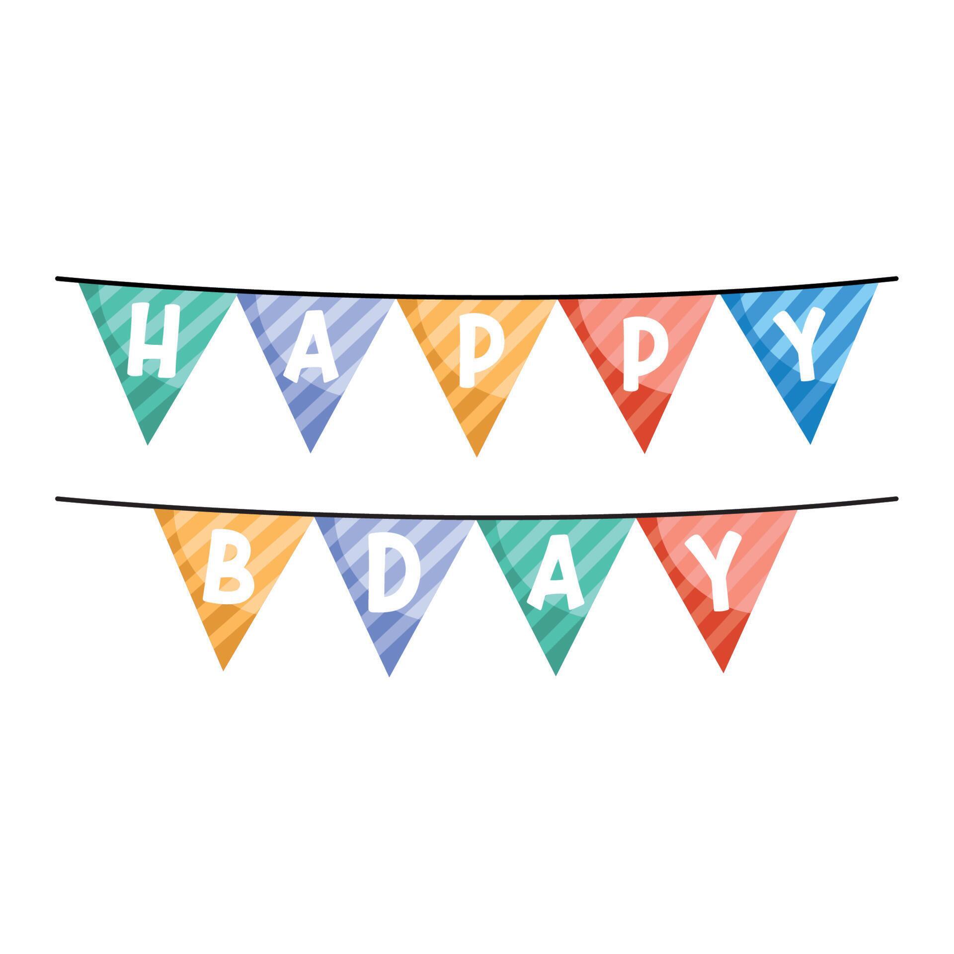 happy birthday garlands 11146140 Vector Art at Vecteezy