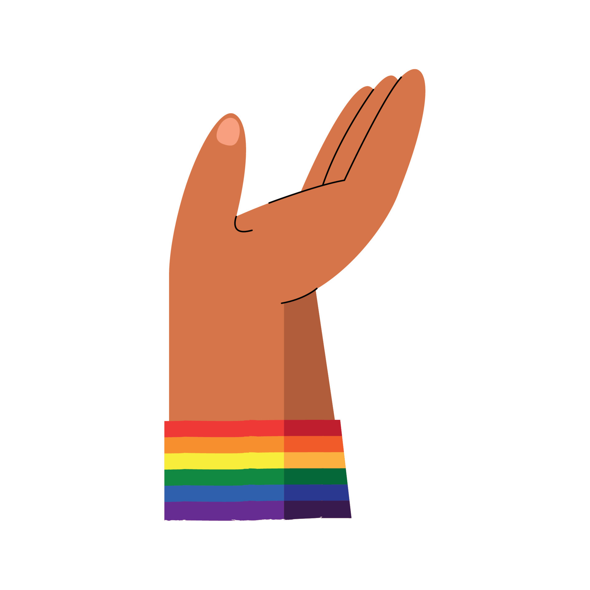 hand with lgbtq wristband 11147091 Vector Art at Vecteezy