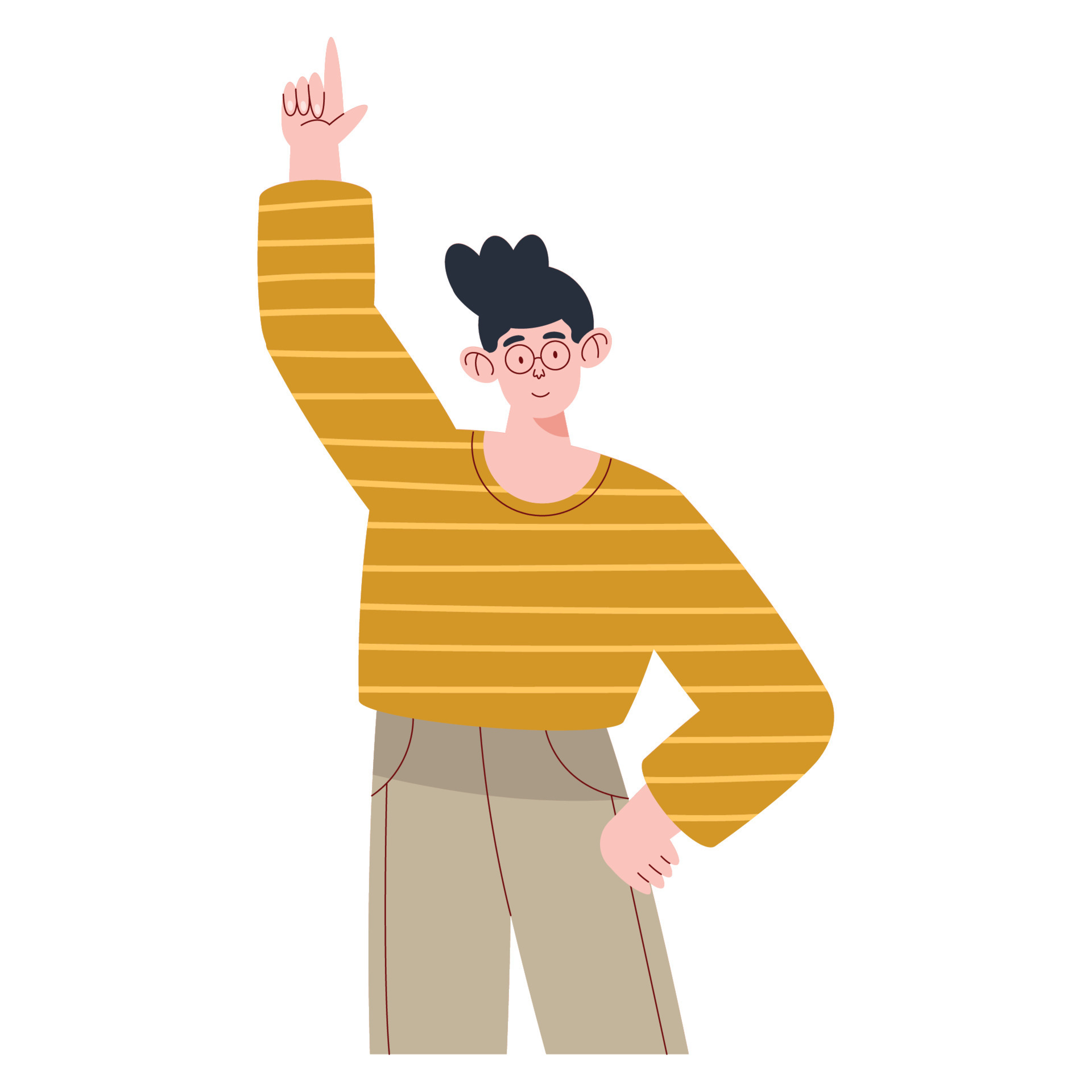 man finger point up 11147483 Vector Art at Vecteezy