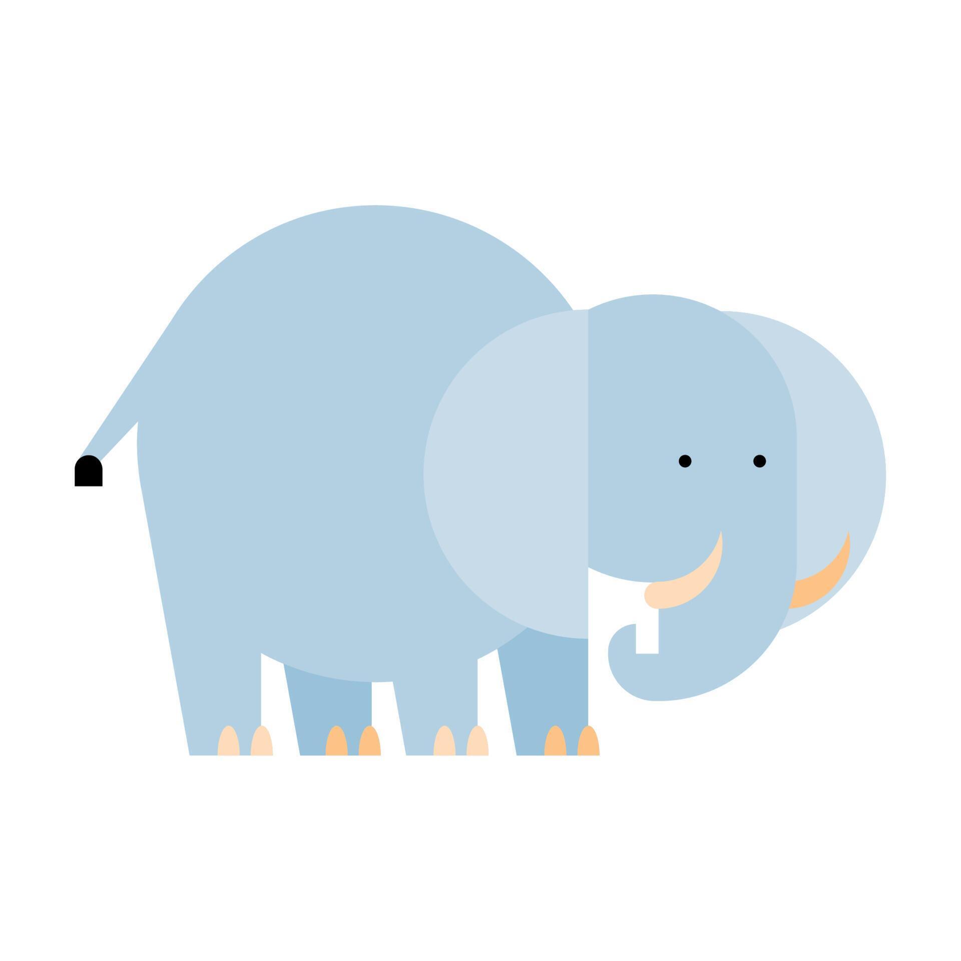 elephant basic forms 11147534 Vector Art at Vecteezy