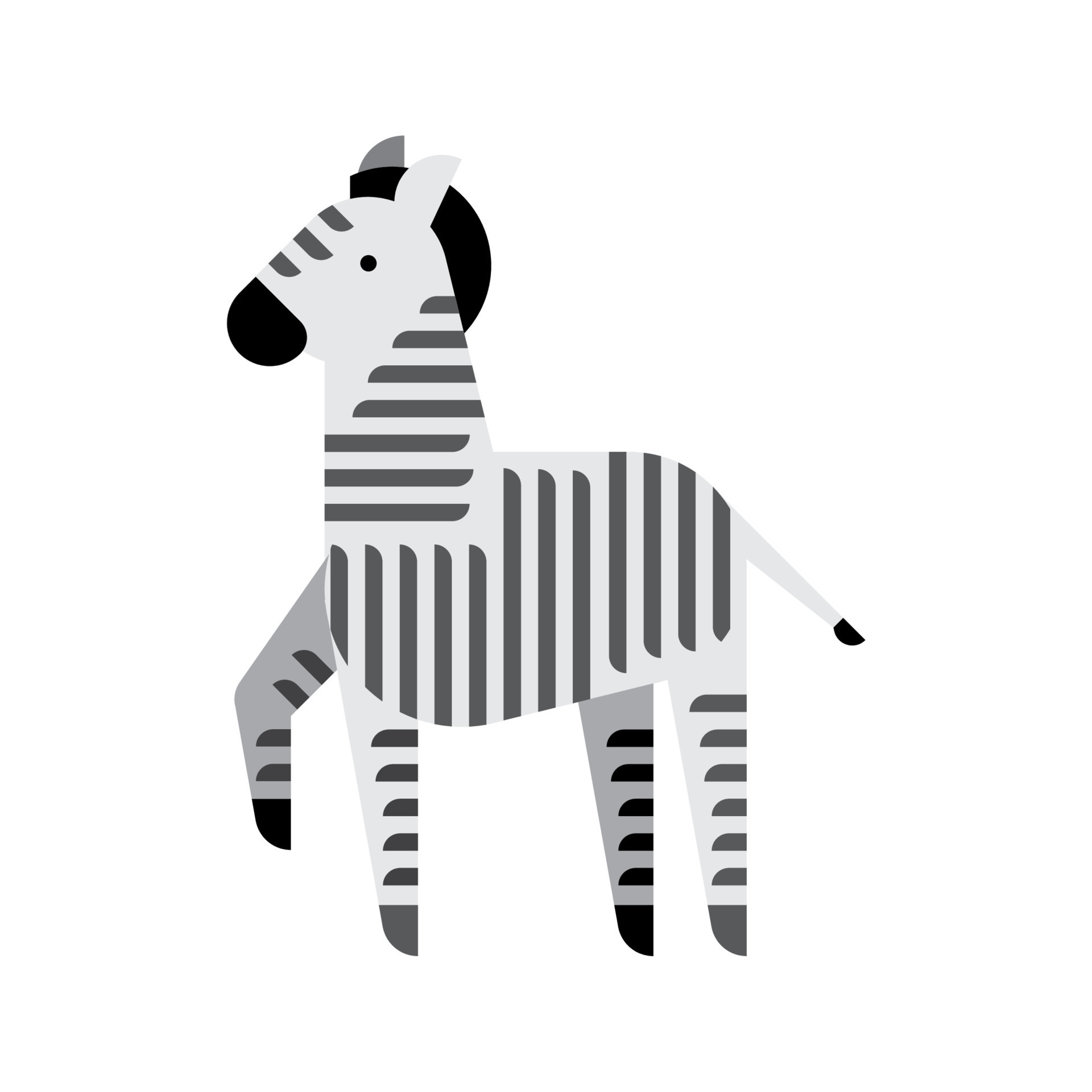zebra basic forms 11147714 Vector Art at Vecteezy