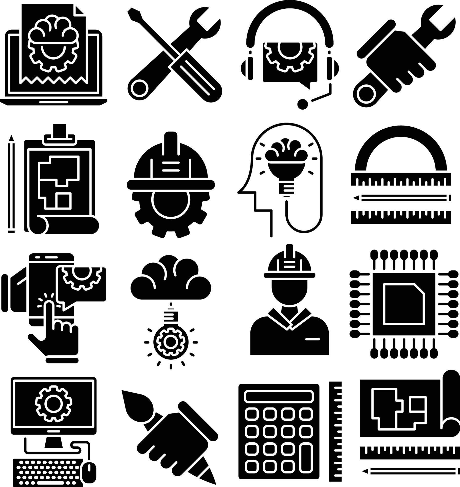 Engineering icons set 11150581 Vector Art at Vecteezy