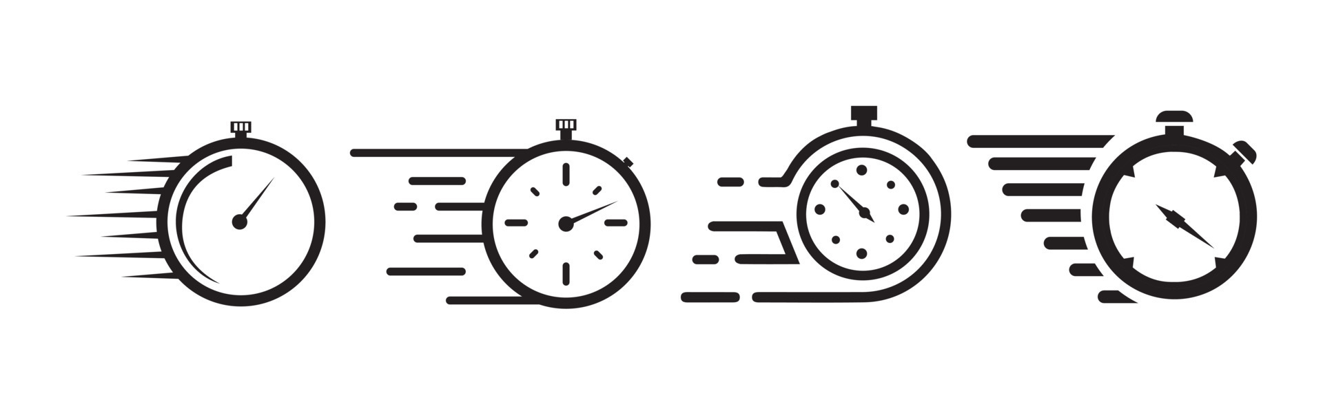 Timer icons set. Quick time or deadline icon. Express service symbol ... Timer icons set. Quick time or deadline icon. Express service symbol ...