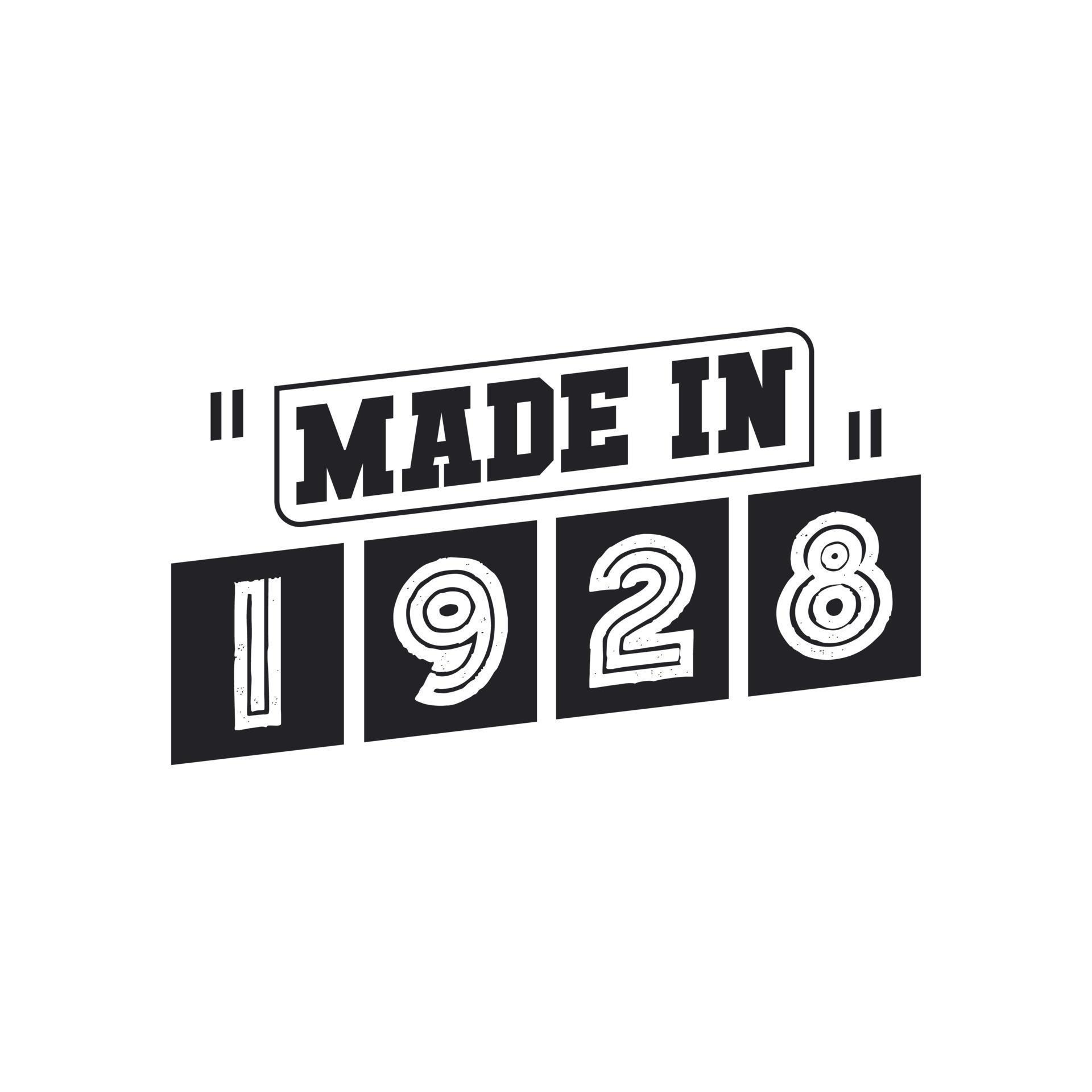 1928 birthday celebration, Made in 1928 11151996 Vector Art at Vecteezy