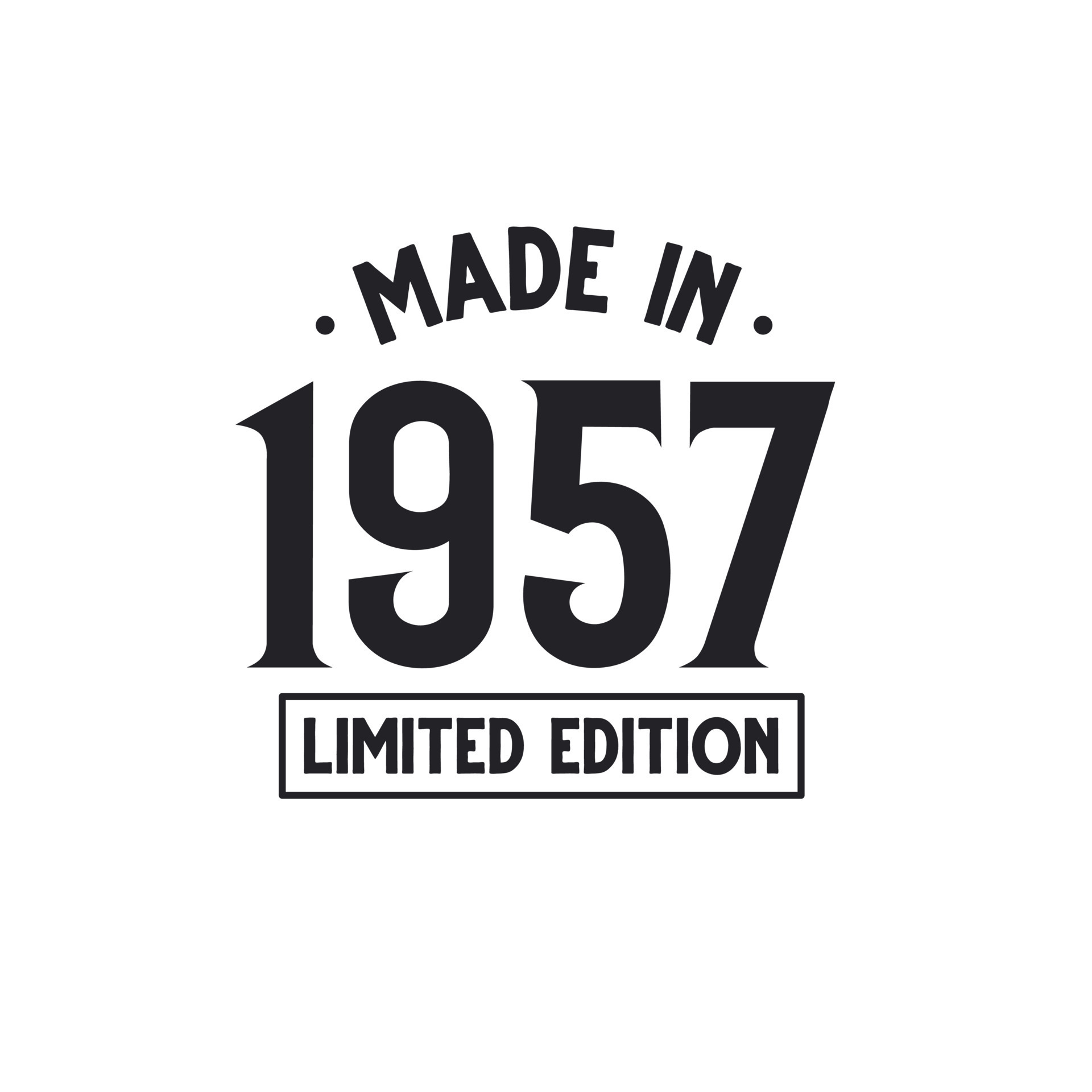 Made in 1957 Limited Edition 11152087 Vector Art at Vecteezy Made in 1957 Limited Edition 11152087 Vector Art at Vecteezy