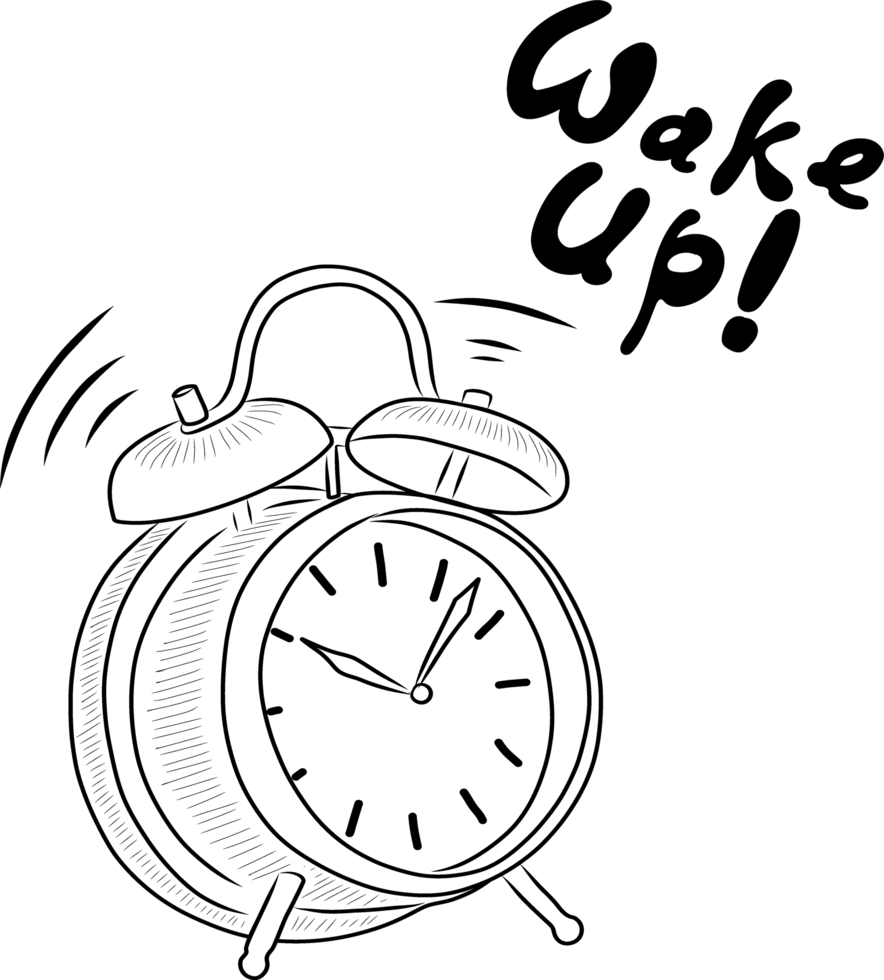 Waking Up Clipart Black And White Free