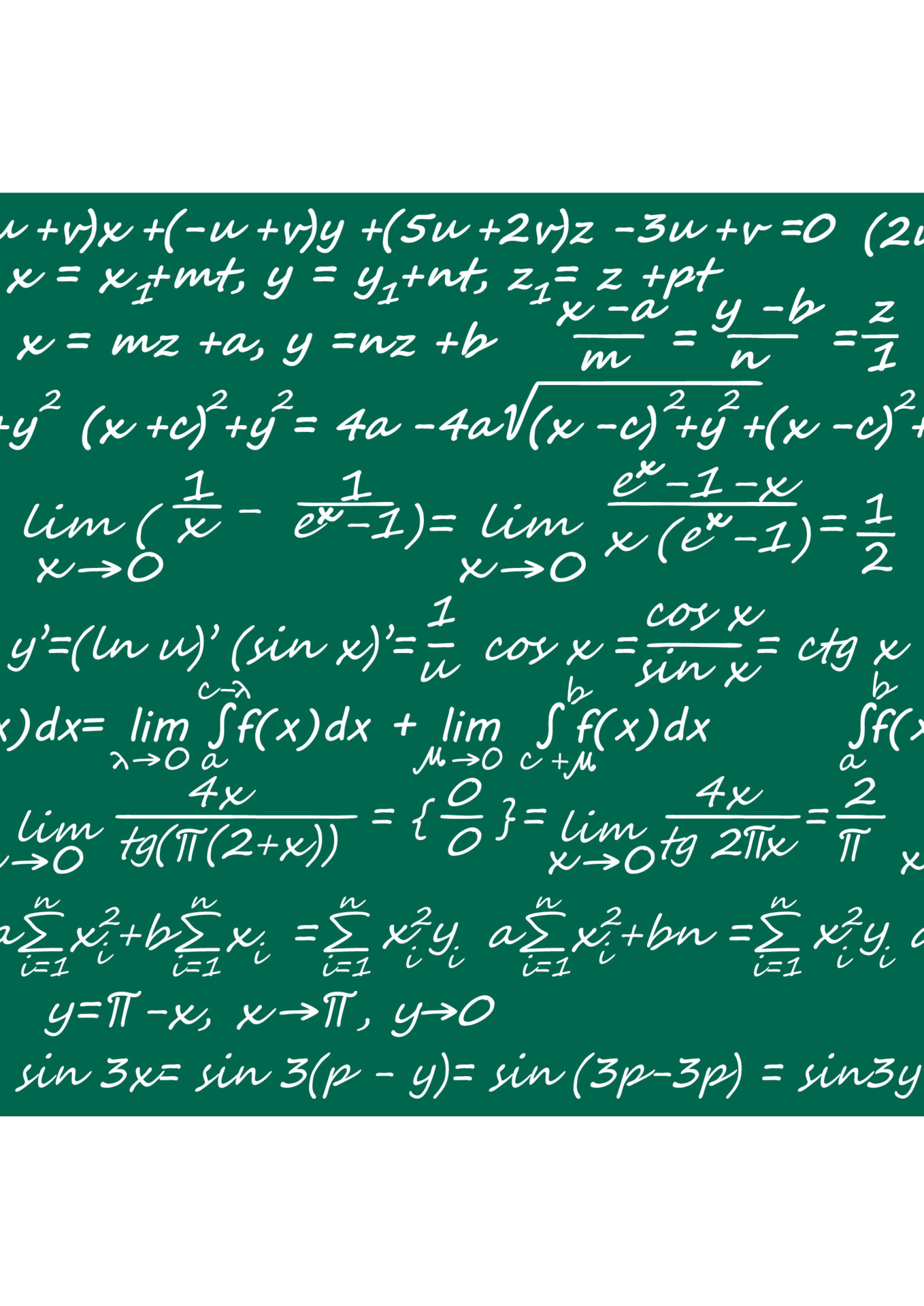 Mathematics Seamless Pattern Background With Formulas 11153341 Vector
